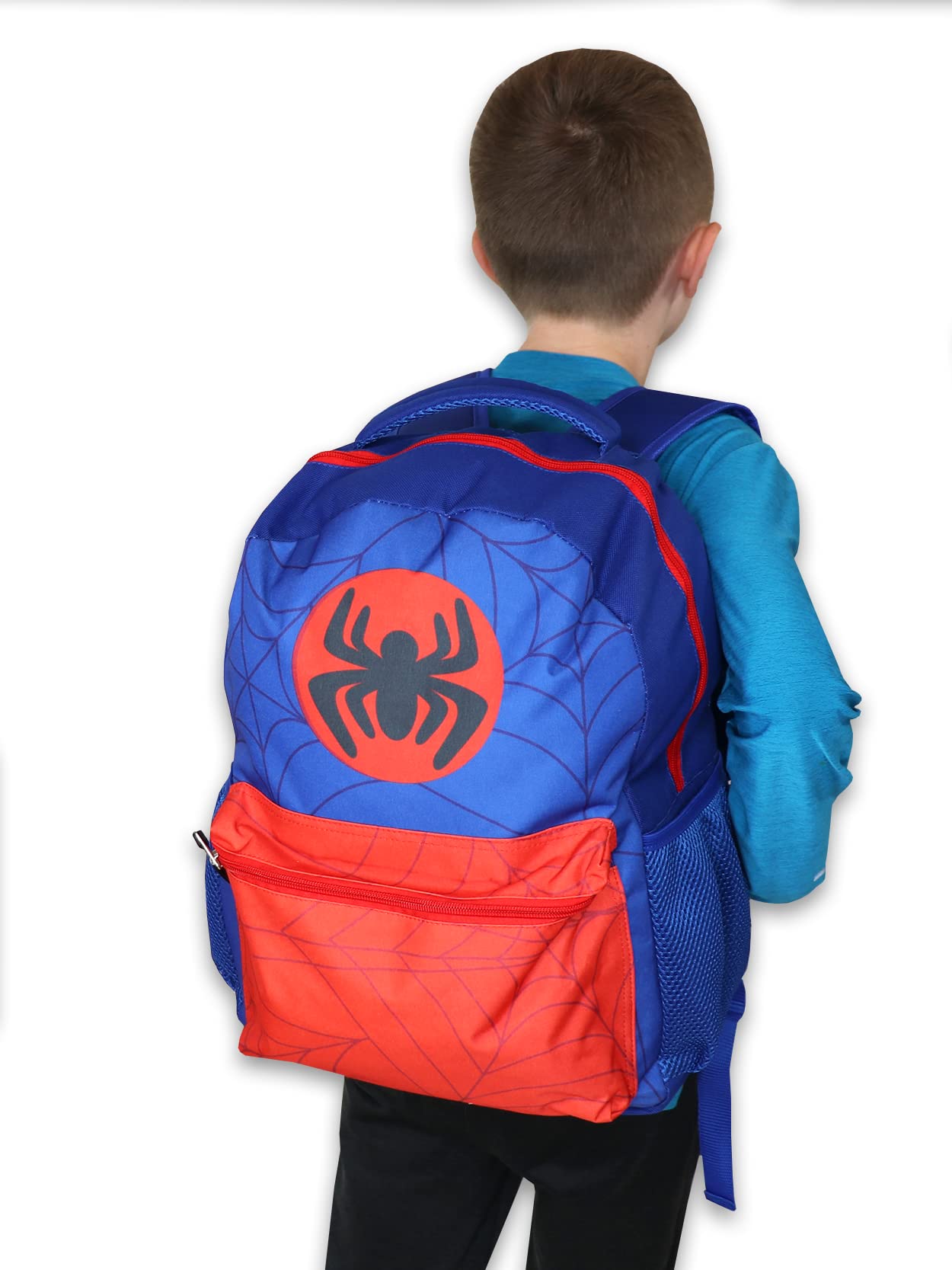 Marvel Spider-Man Spidey and Friends Boys Girls 16" School Backpack (One Size, Blue/Red)