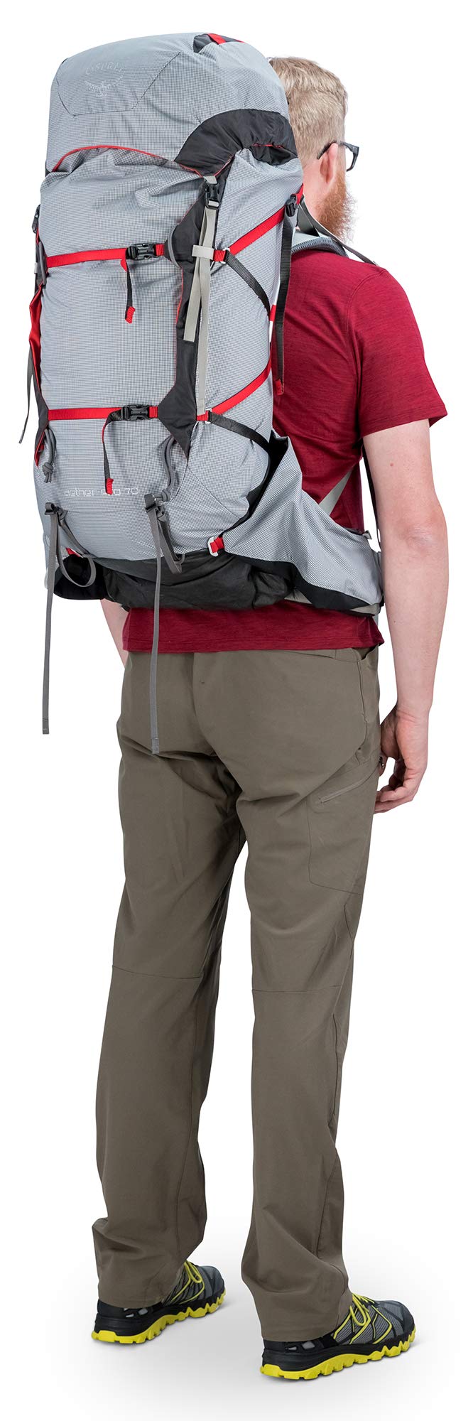 Osprey Aether Pro 70 Men's Backpacking Backpack, Kepler Grey, Medium