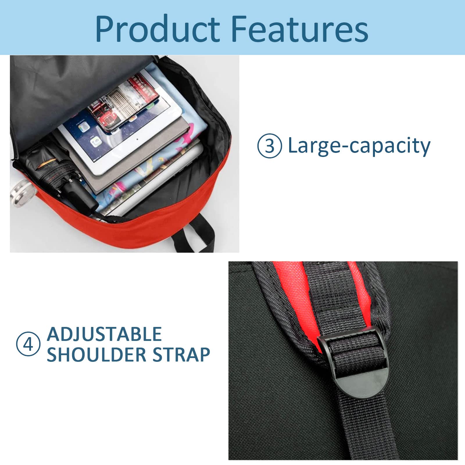 Cartoon Game Backpack,Lightweight Large Capacity Laptop Backpack Book Bag Outdoor Travel Daypack -2