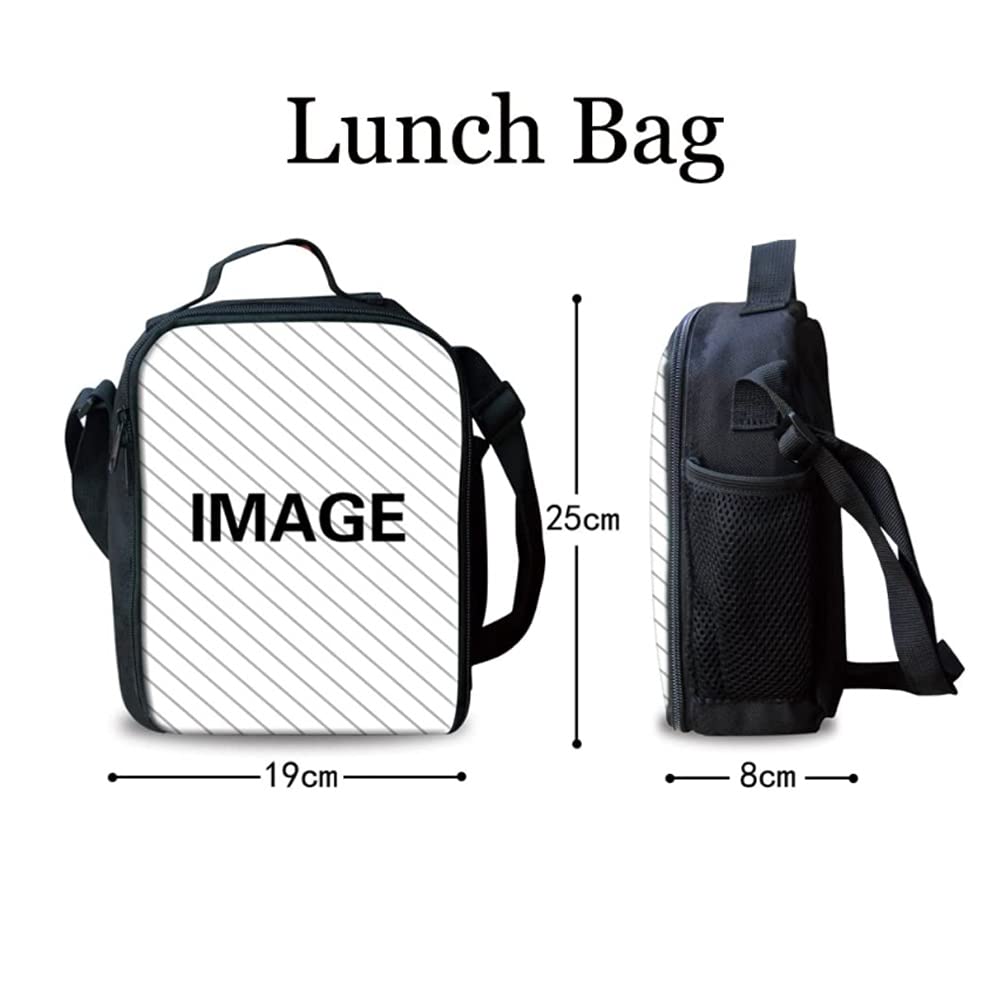 Beginterest Black Cat Backpack Set Durable Boys Girls School Bags Bookbags with Lunch Box Pencil Bags