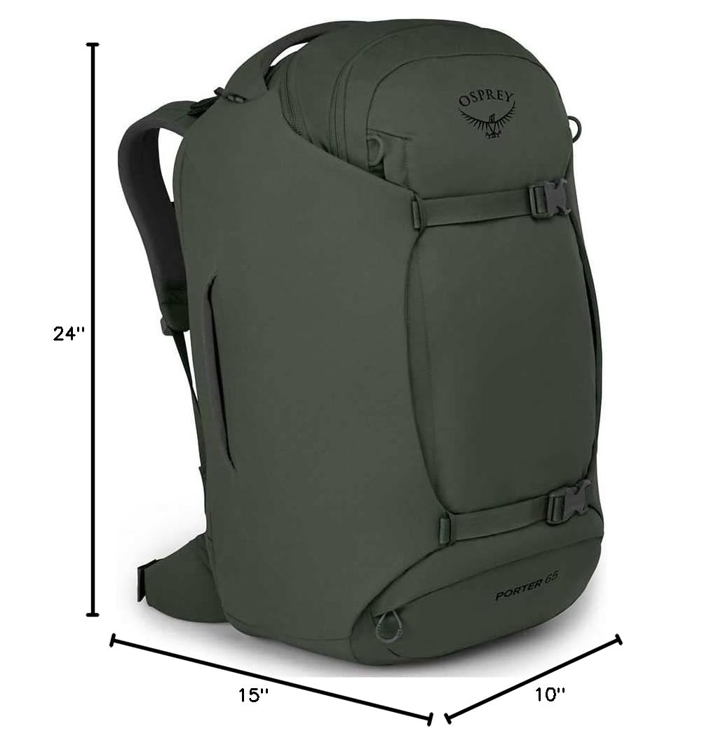 Osprey Porter 65 Travel Backpack, Black