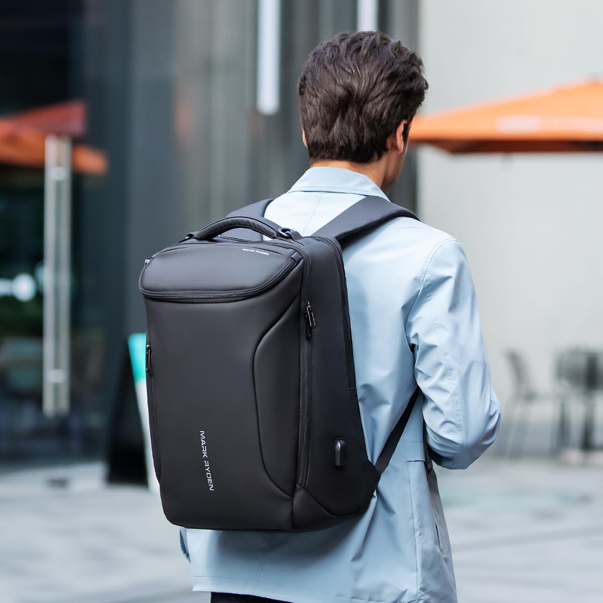 Mark Ryden Laptop Backpack for Men,17.3 Inch Large Capacity Business Backpack,Waterproof Travel Backpack with USB Charging Port (YKK-3 Pocket)