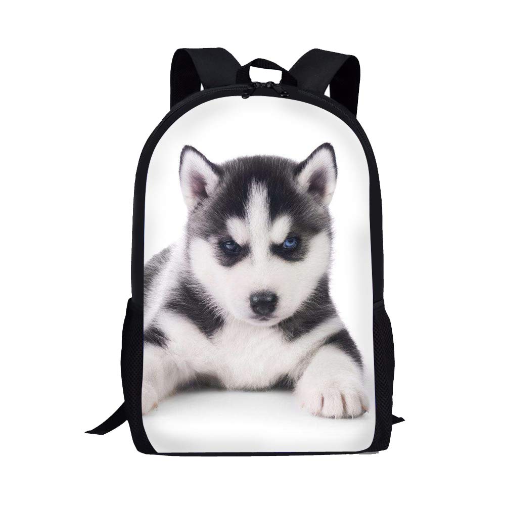 Husky School Backpacks Dog Printing for Elementary Students Casual Daypack