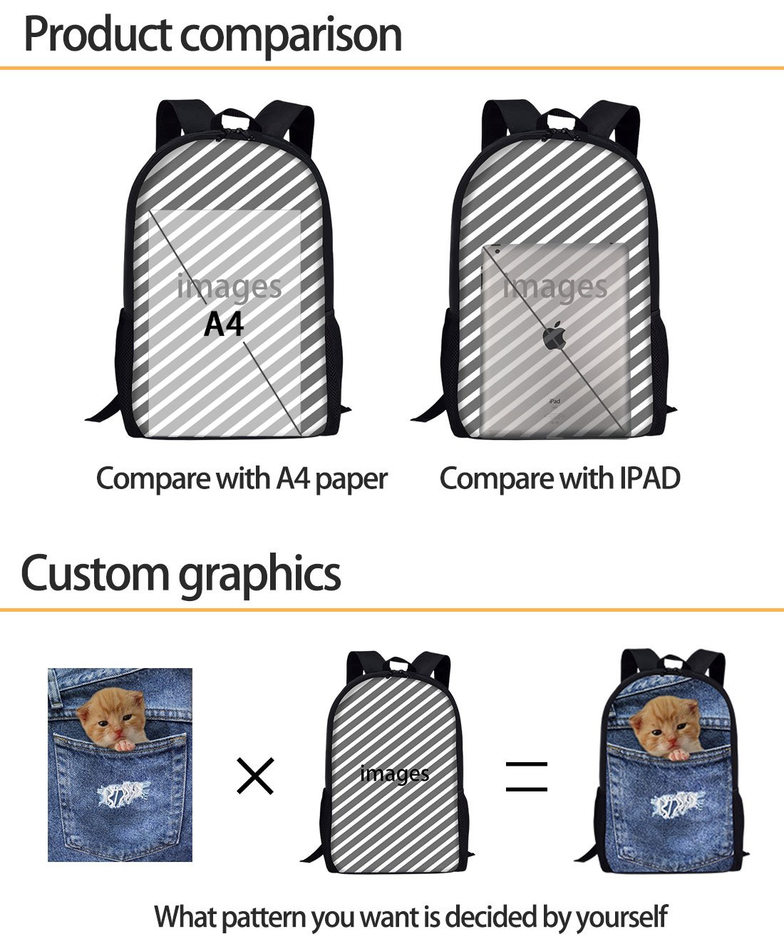 Husky School Backpacks Dog Printing for Elementary Students Casual Daypack