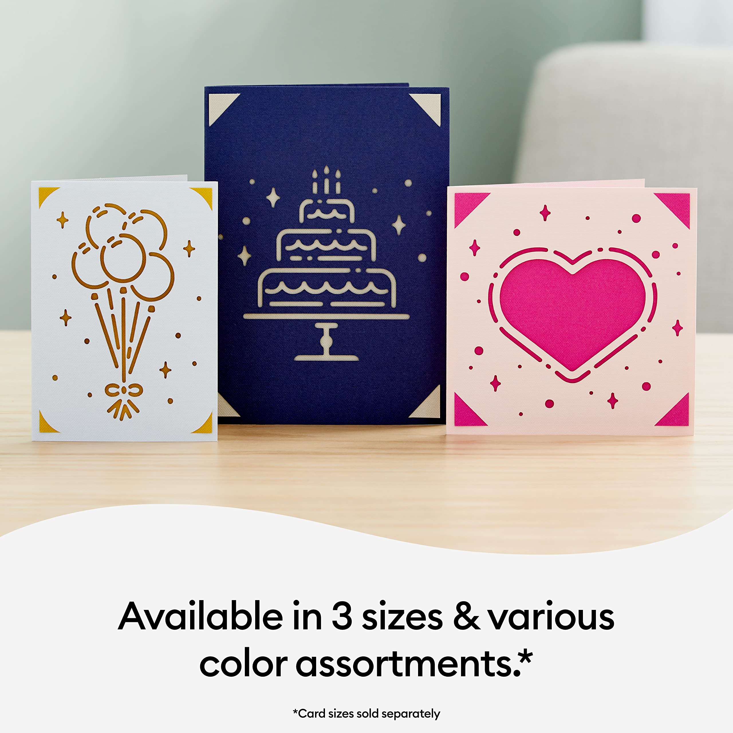 Cricut Insert Cards R40, Create Depth-Filled Birthday Cards, Thank You Cards, Custom Greeting Cards at Home, Compatible with Cricut Joy/Maker/Explore Machines, Glitz and Glam Sampler (30 ct)