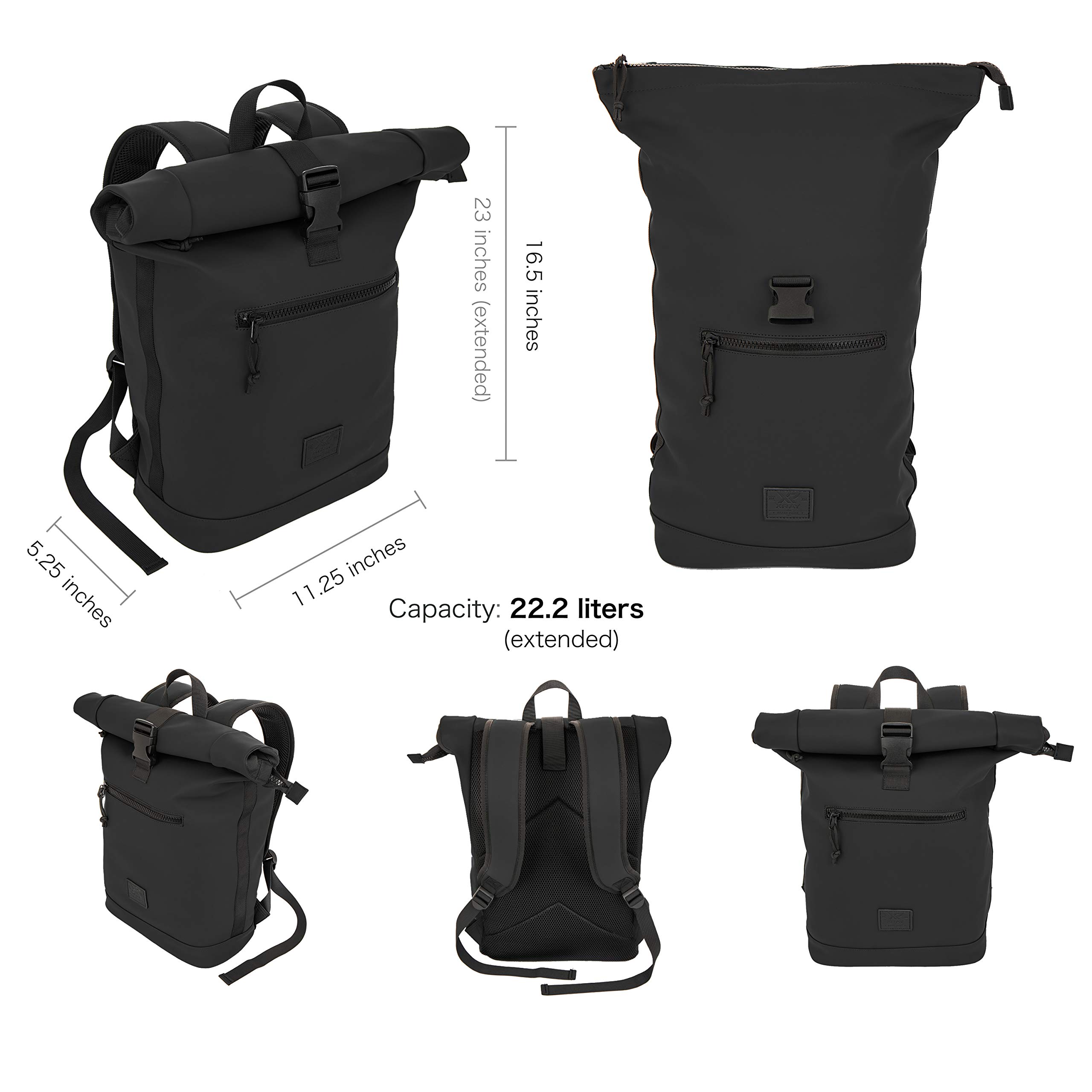 X RAY Rolltop Backpack | Leather Backpack | Travel Backpacks | School Backpack