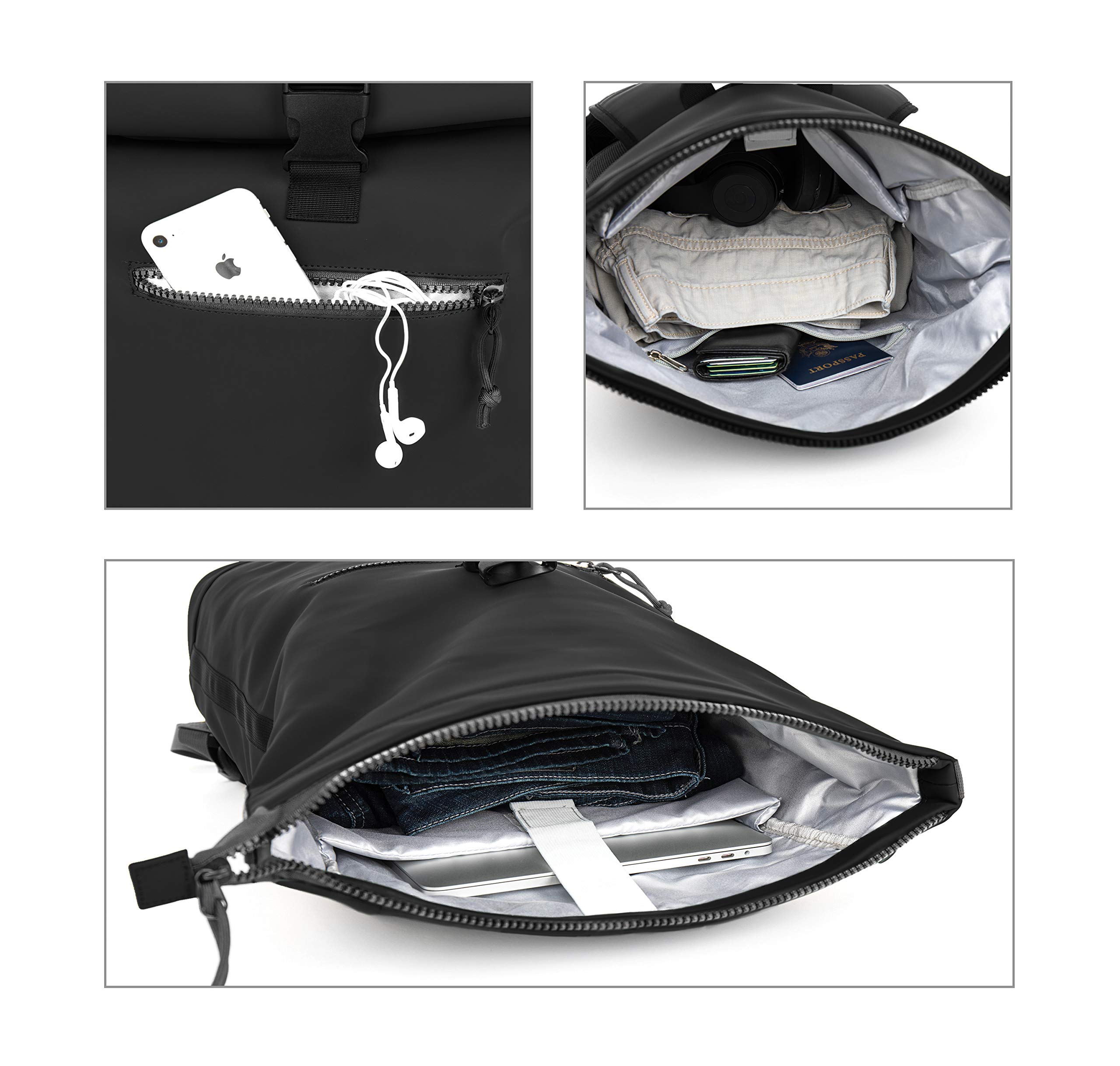 X RAY Rolltop Backpack | Leather Backpack | Travel Backpacks | School Backpack