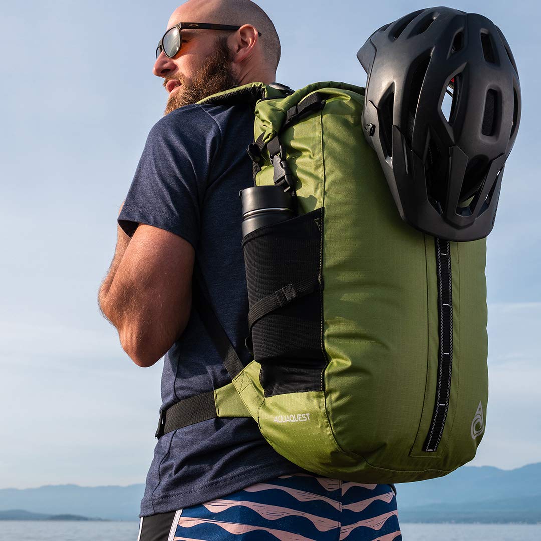 AquaQuest Cloudbreak 30L Backpack - 100% Waterproof Heavy Duty Roll Top Bag - for Hunting, Fishing, Military - Camo
