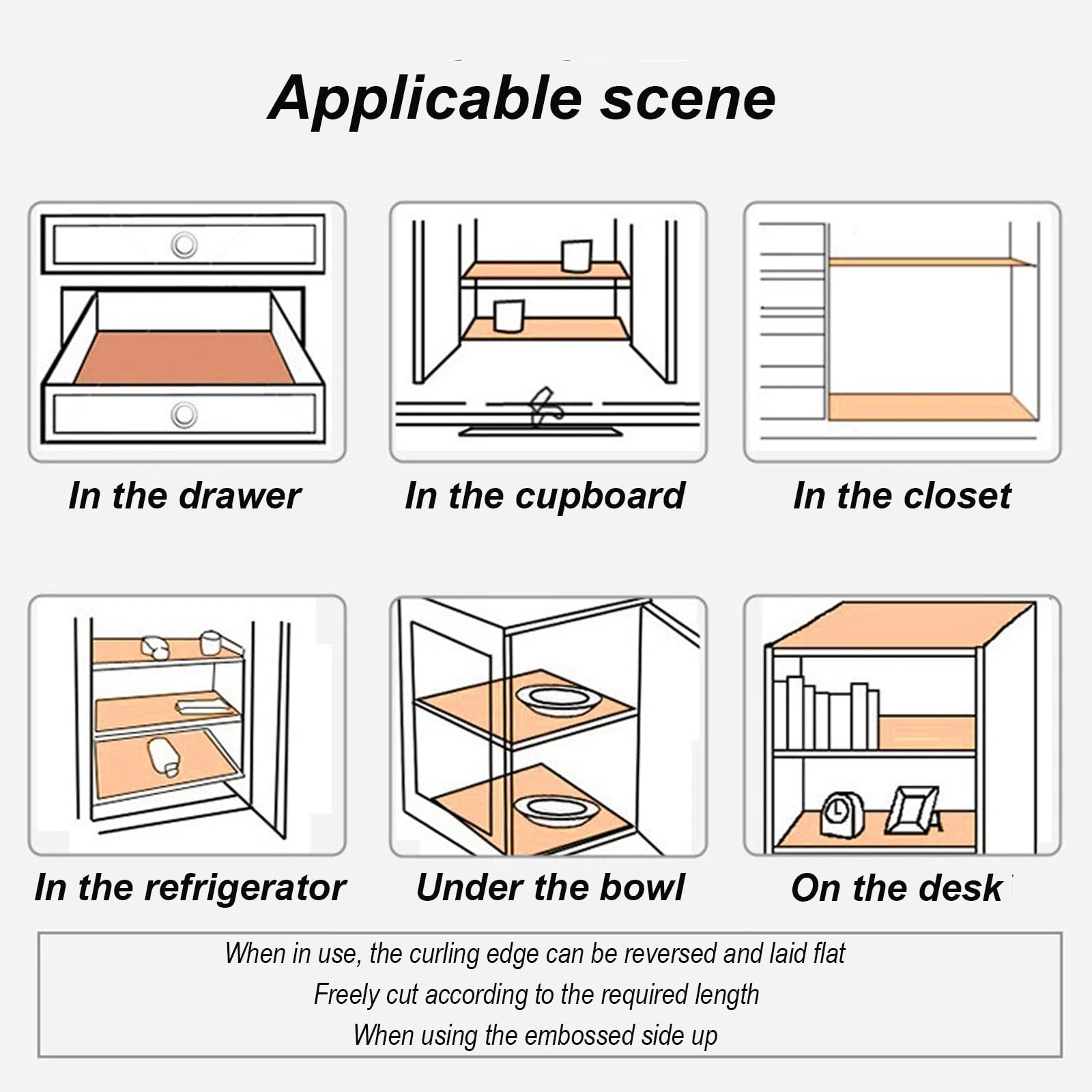 HOMPAL Cabinet Shelf Liner, Drawer Liner, Kitchen Cabinet Liners for Shelves, Non-Slip Wire Shelf Liner Cabinet Mat Drawer Liners for Kitchen, Fridge, Storage, Desks (17.5" x 59" x 3 ) - White Dot