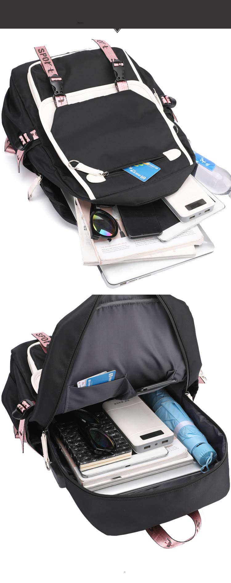 COSABZ Anime Komi Cant Communicate Komi Shouko San Excited Backpack Cosplay Kawaii Schoolbag Pink (3)