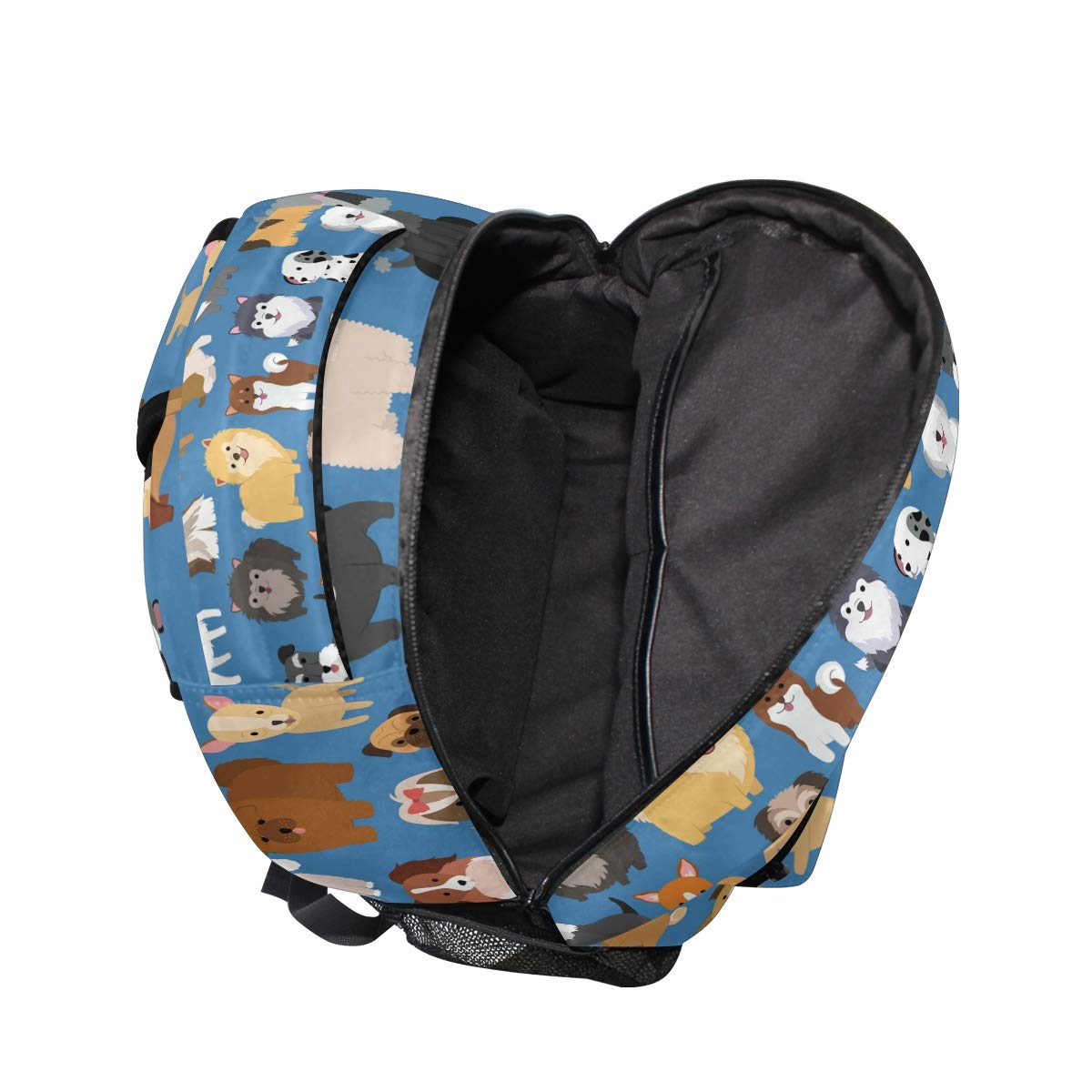 ALAZA Cute Doodle Dog Print Puppy Animal Large Backpack for Kids Boys Girls Student Personalized Laptop iPad Tablet Travel School Bag with Multiple Pockets
