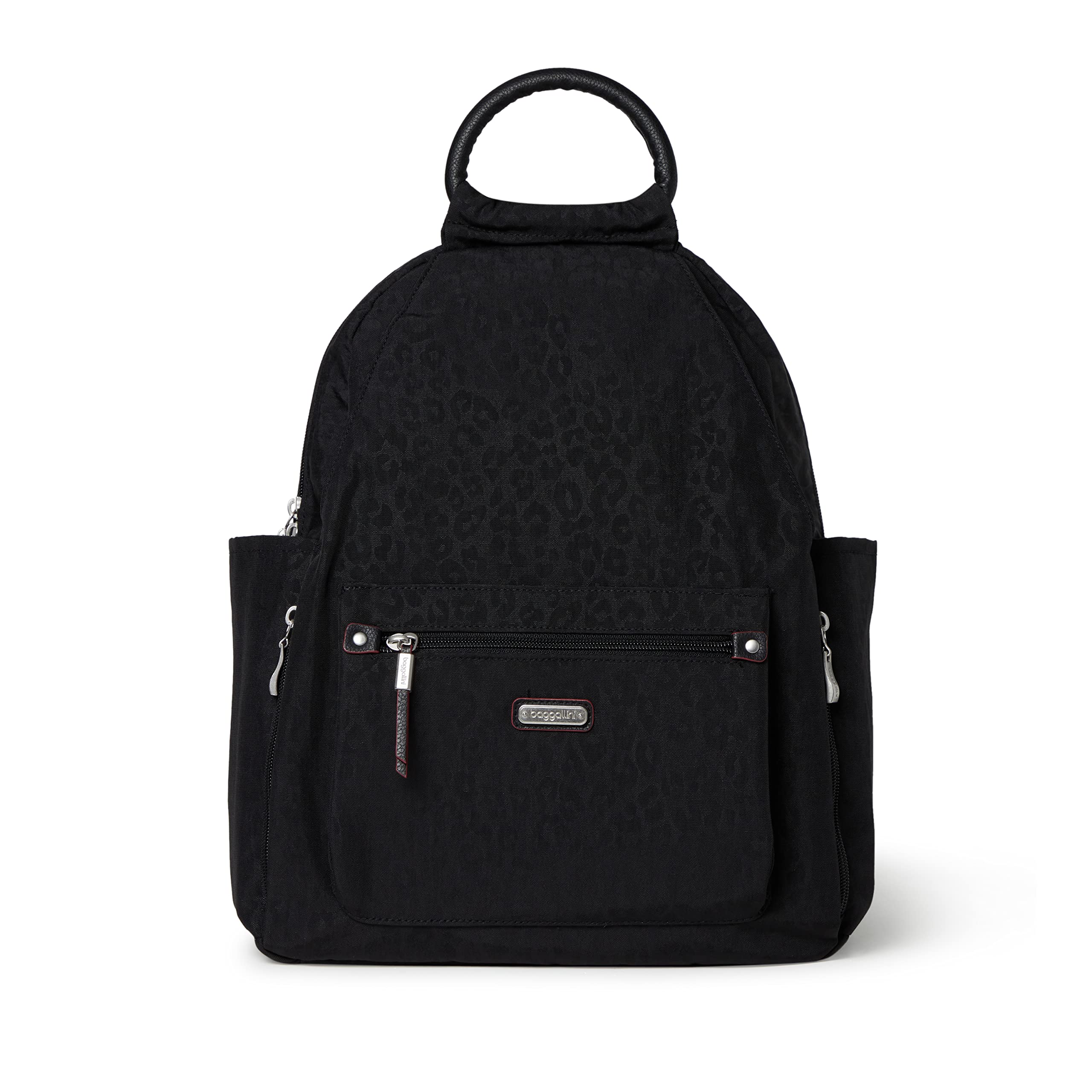 Baggallini Women's All Day Backpack, Black Cheetah Emboss, One Sizeā¦
