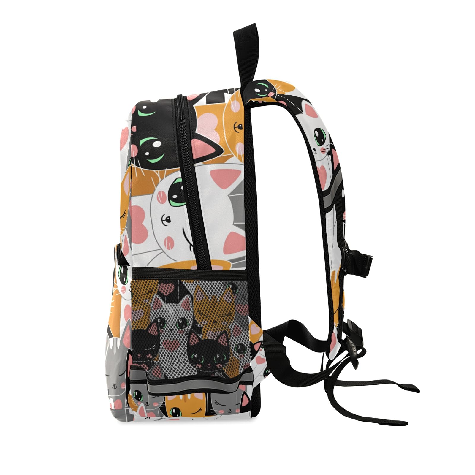 beeplus Lovely Cats Assembly Kids Backpack 13inch Little Kid Toddler Backpacks for Boys and Girls with Chest Strap