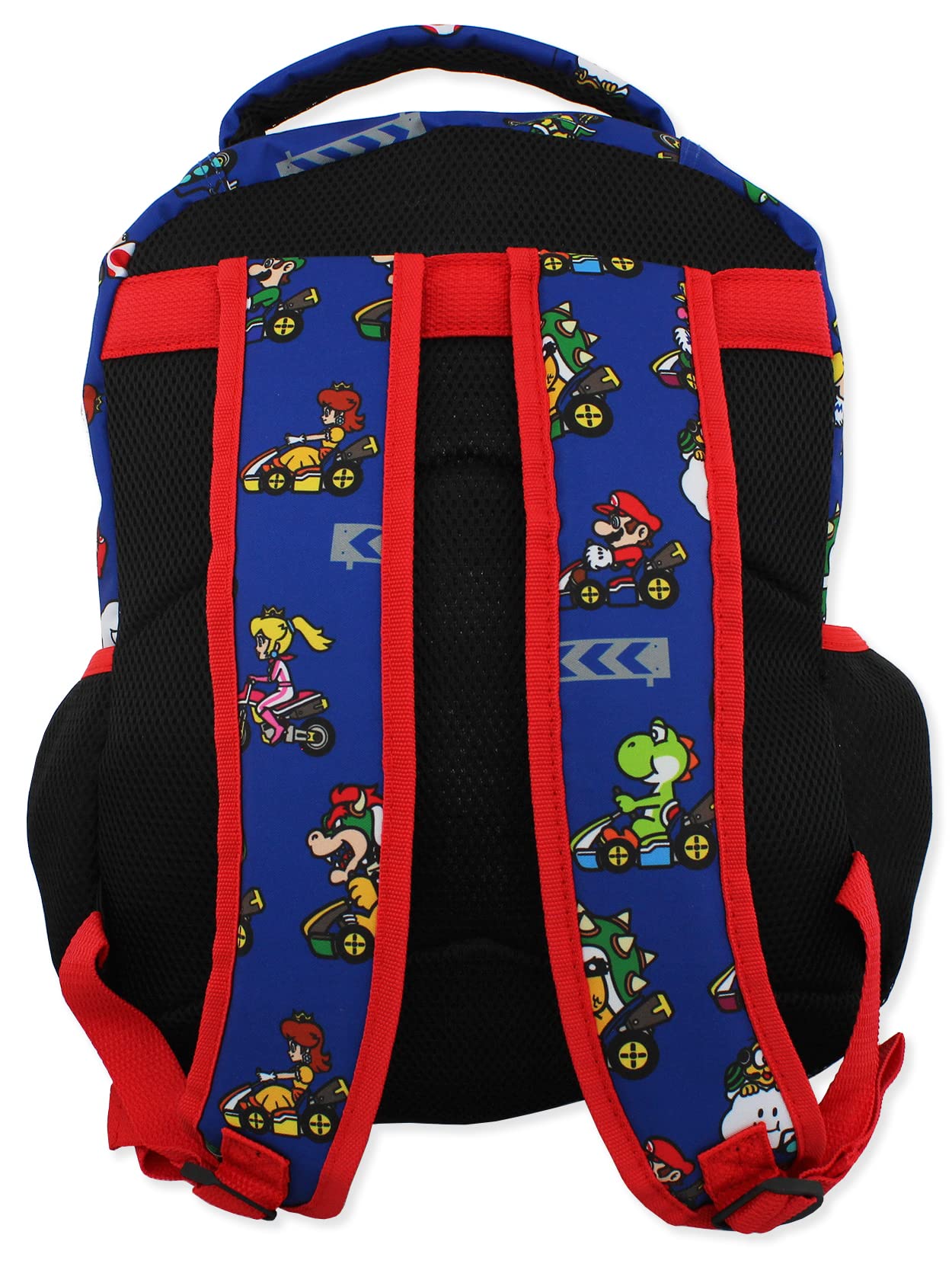 Nintendo Mario Kart Boys Girls Teen 16 Inch School Backpack (Blue, One Size)