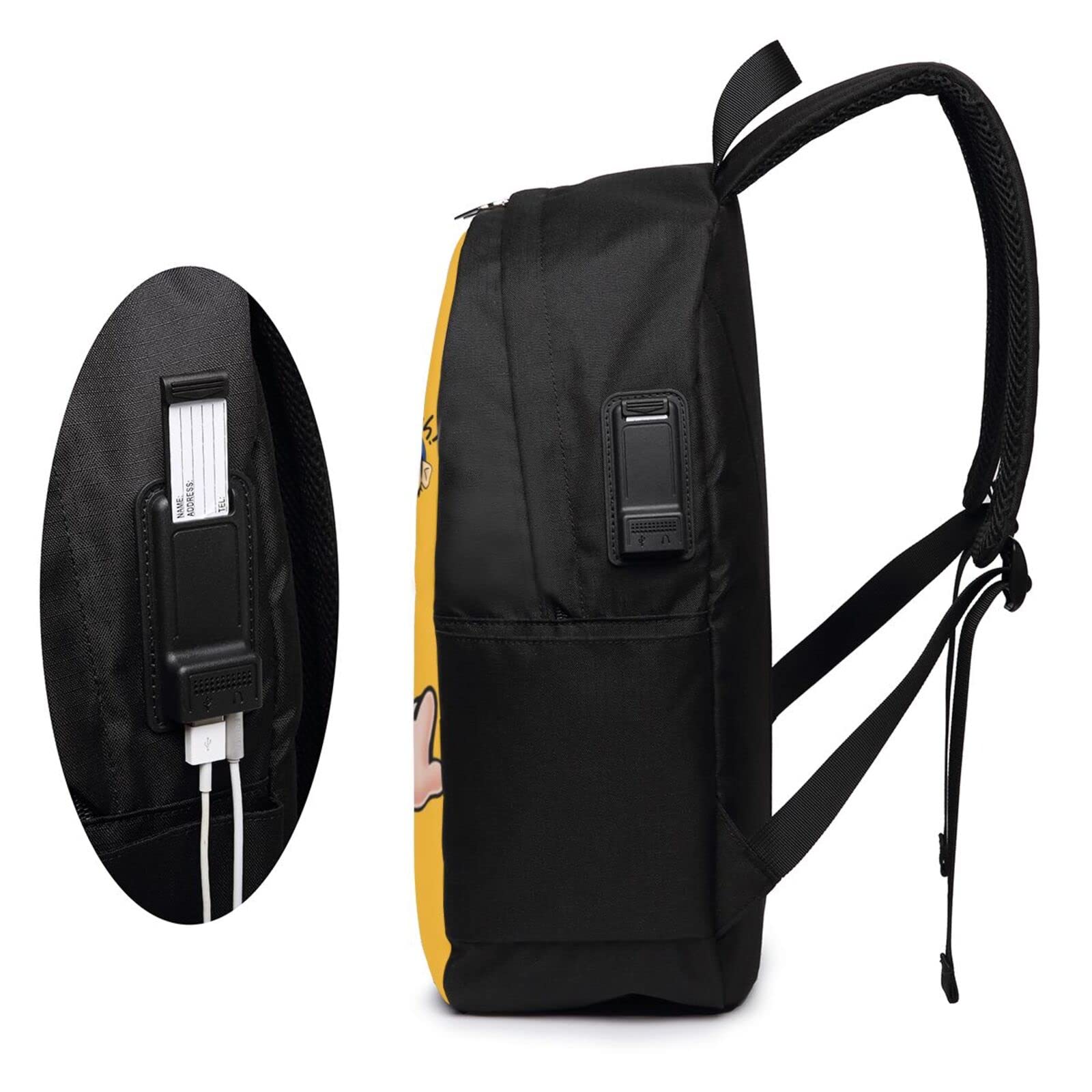 Woodyotime Sml Jeffy Fashionable Computer School Backpack With Usb Port,Travel Business Work Backpack For Adult Women Men