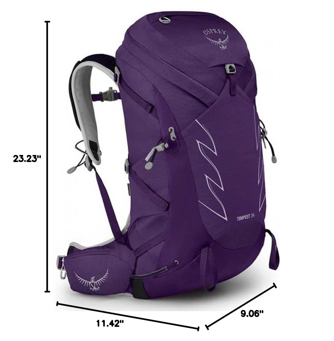 Osprey Tempest 34 Women's Hiking Backpack, Violac Purple, Medium/Large