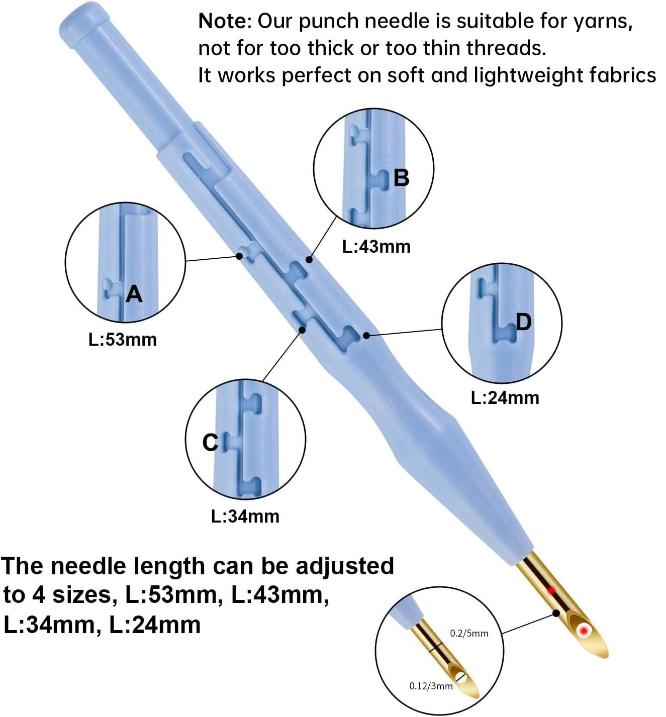 21PC Punch Needle Embroidery Kits Adjustable Punch Needle Tool, Wooden Handle Embroidery Pen, Hoops, Punch Needle Cloth, Punch Needle Kit Adults Beginner DIY Craft, Perfect Decoration and Gifts