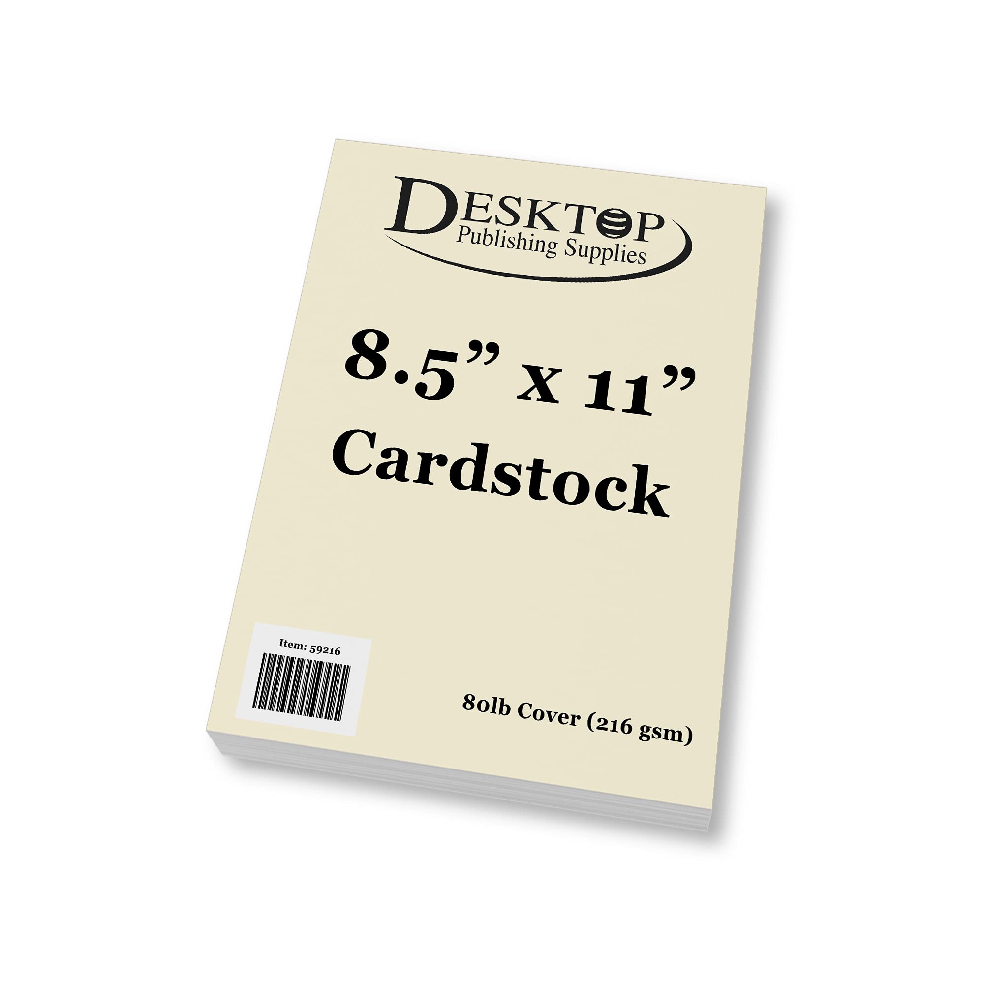 Heavyweight Natural Cream Cardstock 8.5" x 11" - Thick Paper for Printing - Inkjet / Laser 80lb Cardstock (20 Sheets)
