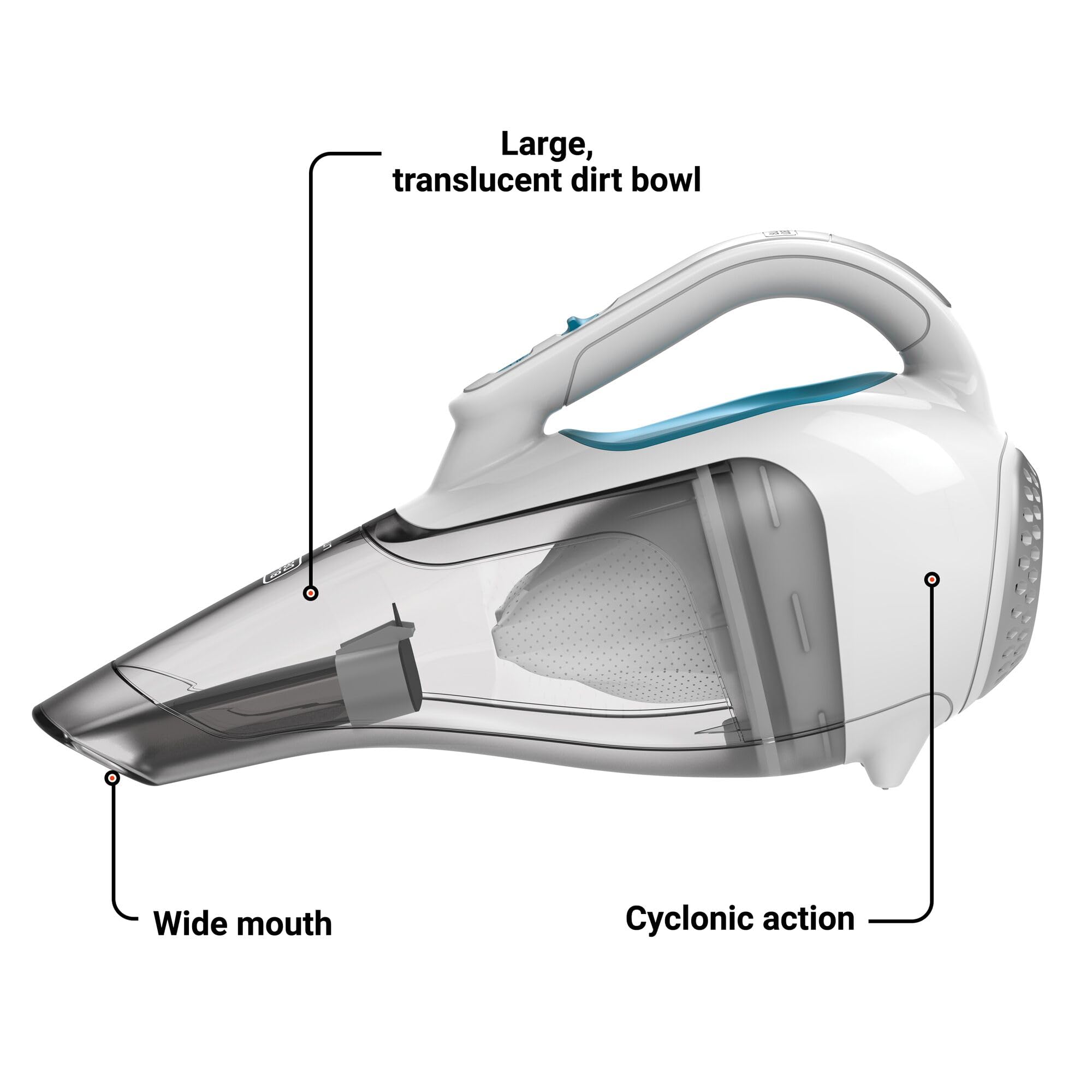 BLACK+DECKER dustbuster Cordless Handheld Vacuum, Flexi Blue/Grey/White (HHVI315JO42)