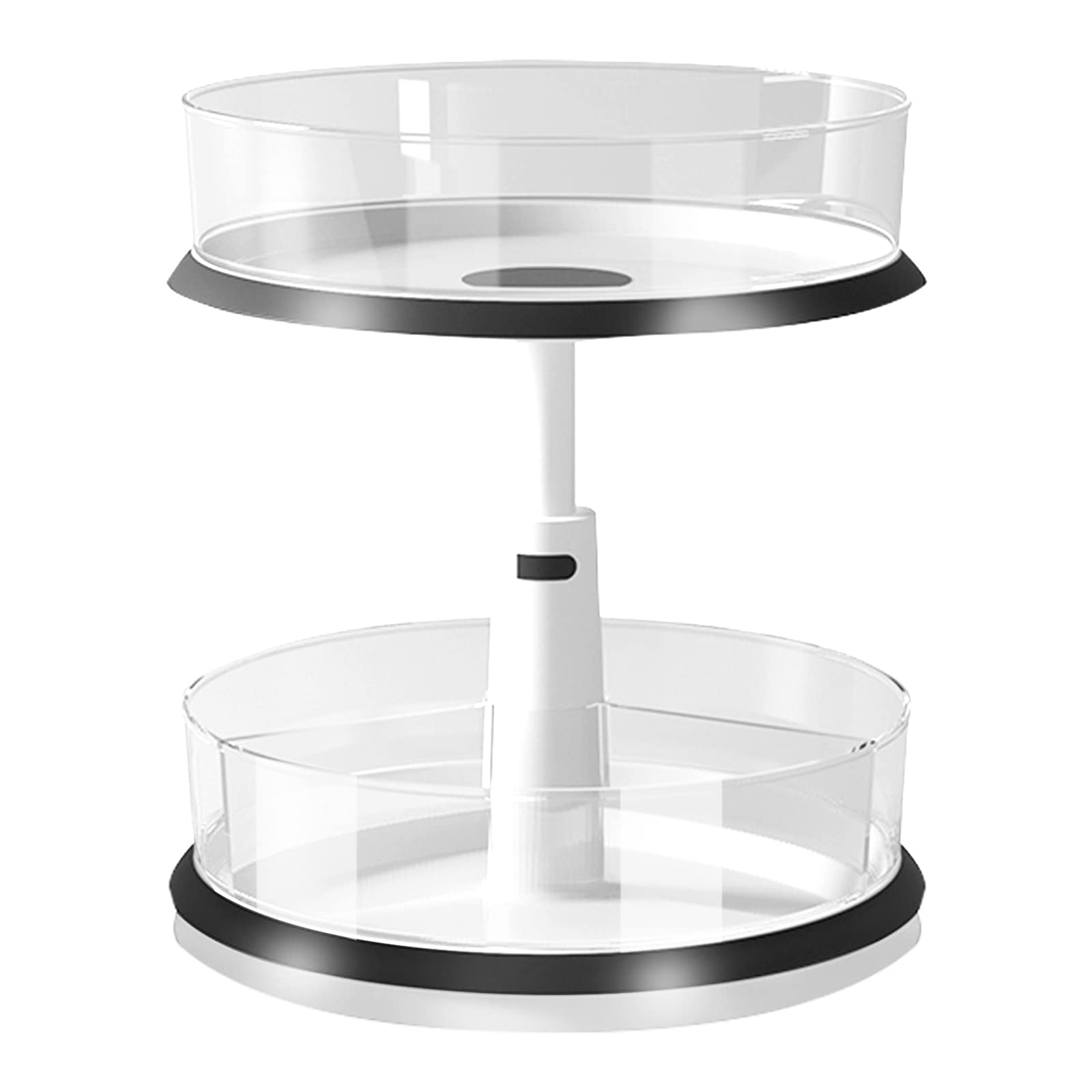 Lazy Susan Oragnizer,2 Pack Turntable Organizer,Fridge Organization,Non-Skid Spice Rack Organizer, Fruit Container, 360 Rotating Storage Container for Home Kitchen,Countertop,Cabinet,Fridge
