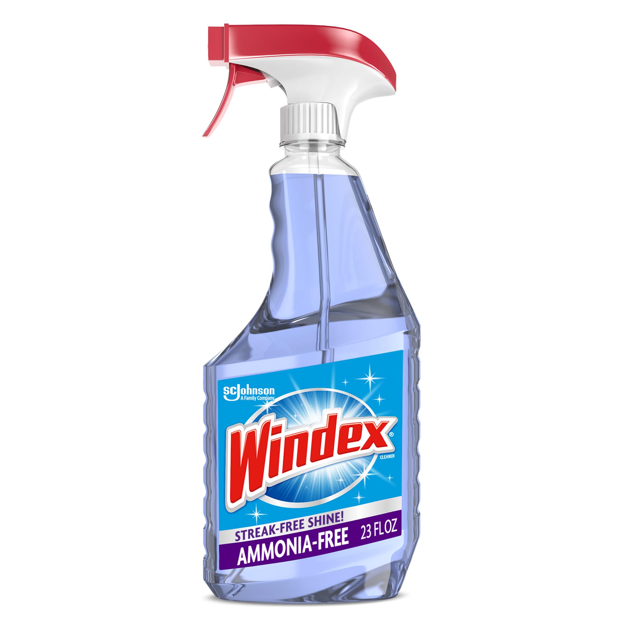 Windex Ammonia-Free Glass and Window Cleaner Spray Bottle, Crystal Rain Scent, 23 Fl Oz