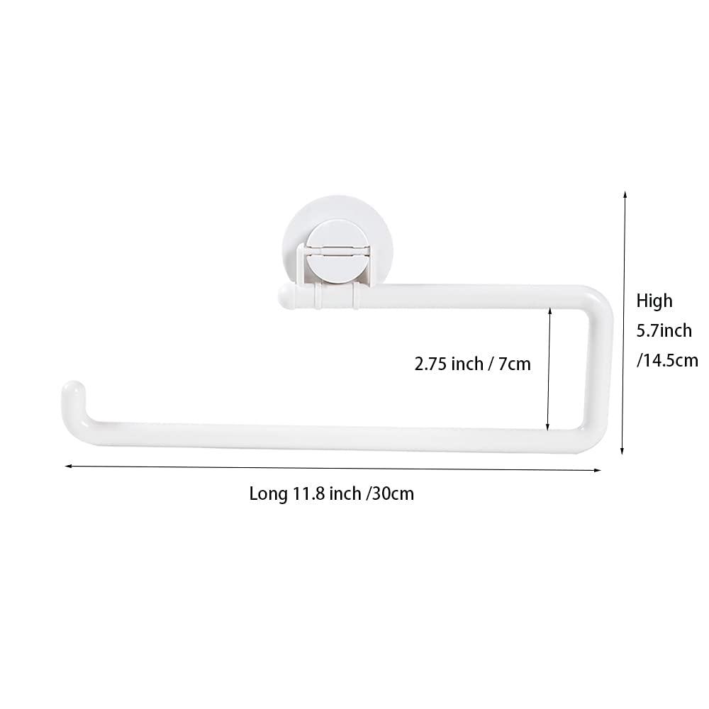 TAOXPING Vacuum Suction Cup Paper Towel Holder for Kitchen & Bathroom Removable Tissue Paper Holder Towel Holder Wall Mount or Under Cabinet