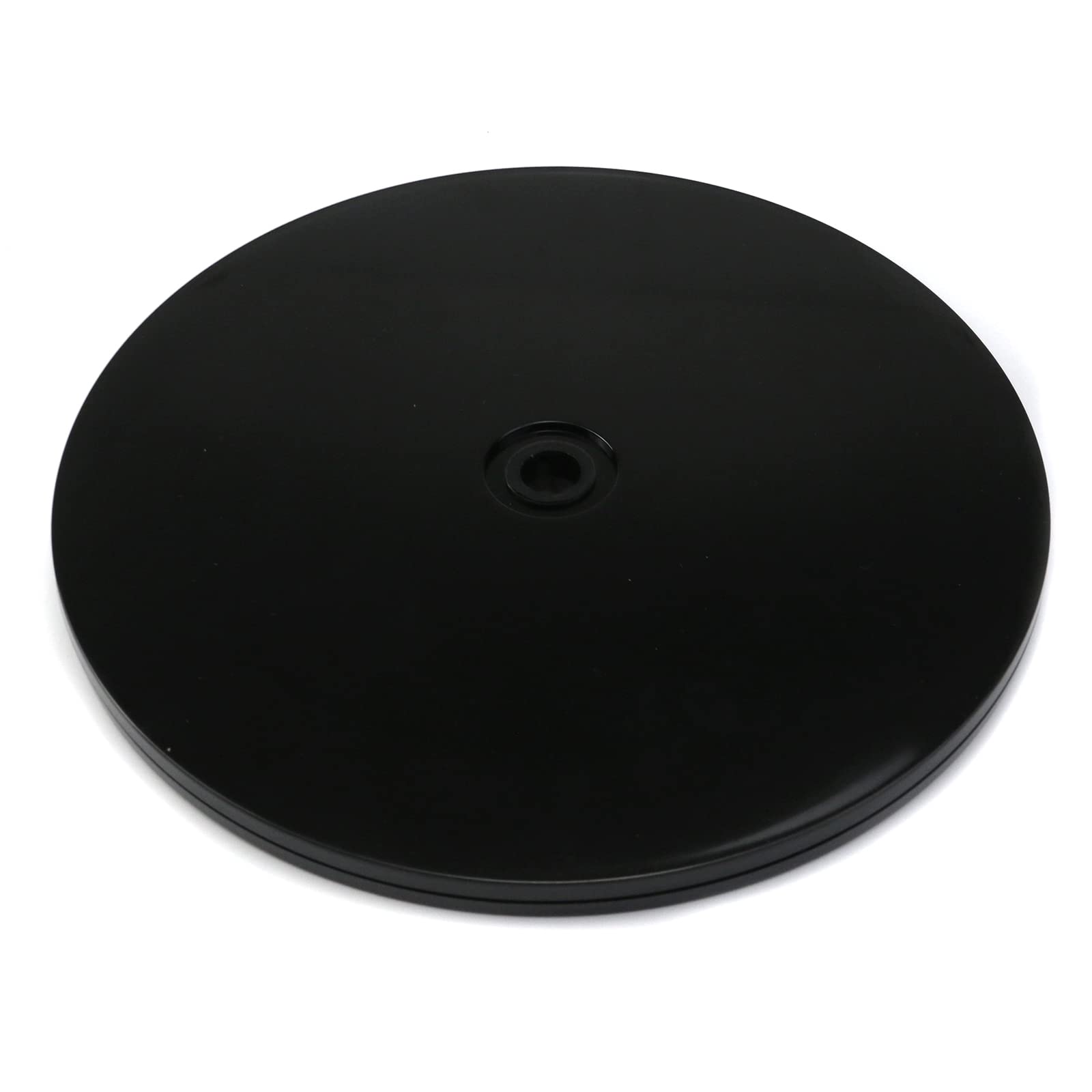 Semetall 2pcs 9" Acrylic Lazy Susan Rotating Swivel Plate Round Turntable Organizer for Makeup Table Kitchen Cabinet Spice Rack Cake,Black