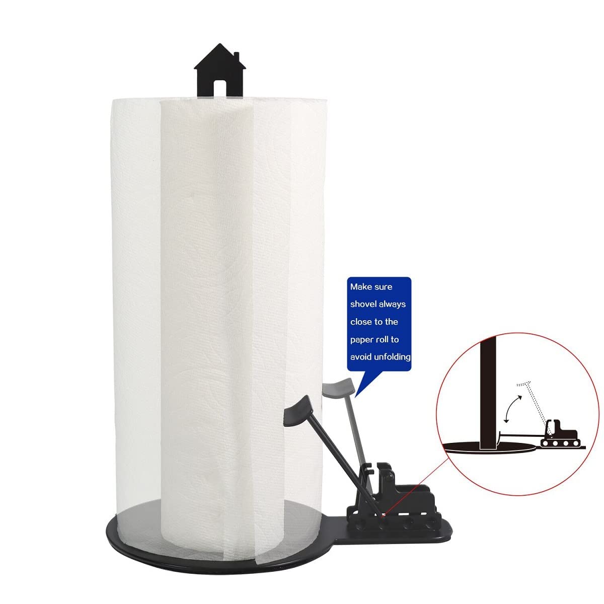 Onlycee Bulldozer Paper Tower Holder Kitchen Standing Countertop Paper Towl Roll Stand Rack Dispenser
