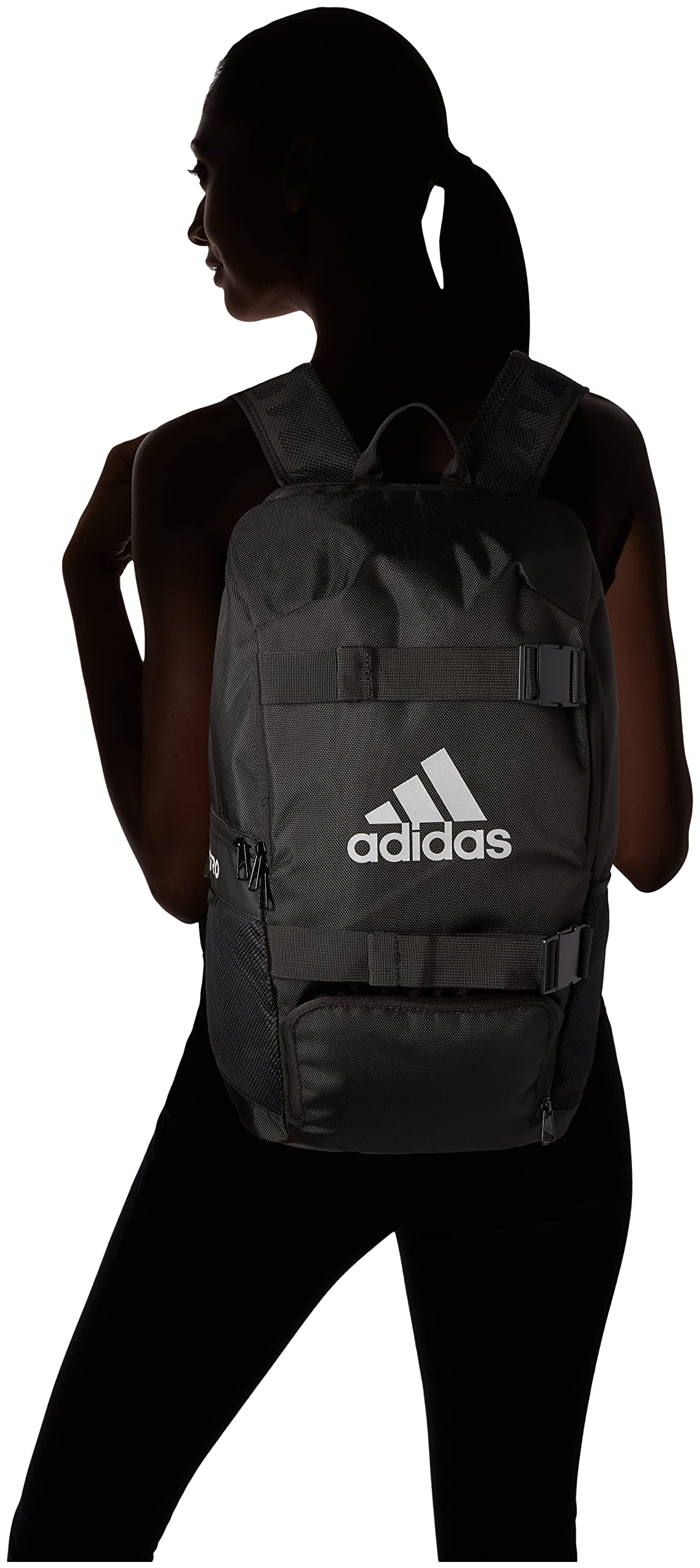 adidas Tiro 21 AEROREADY Backpack, Black/Reflective Silver/White, No Size