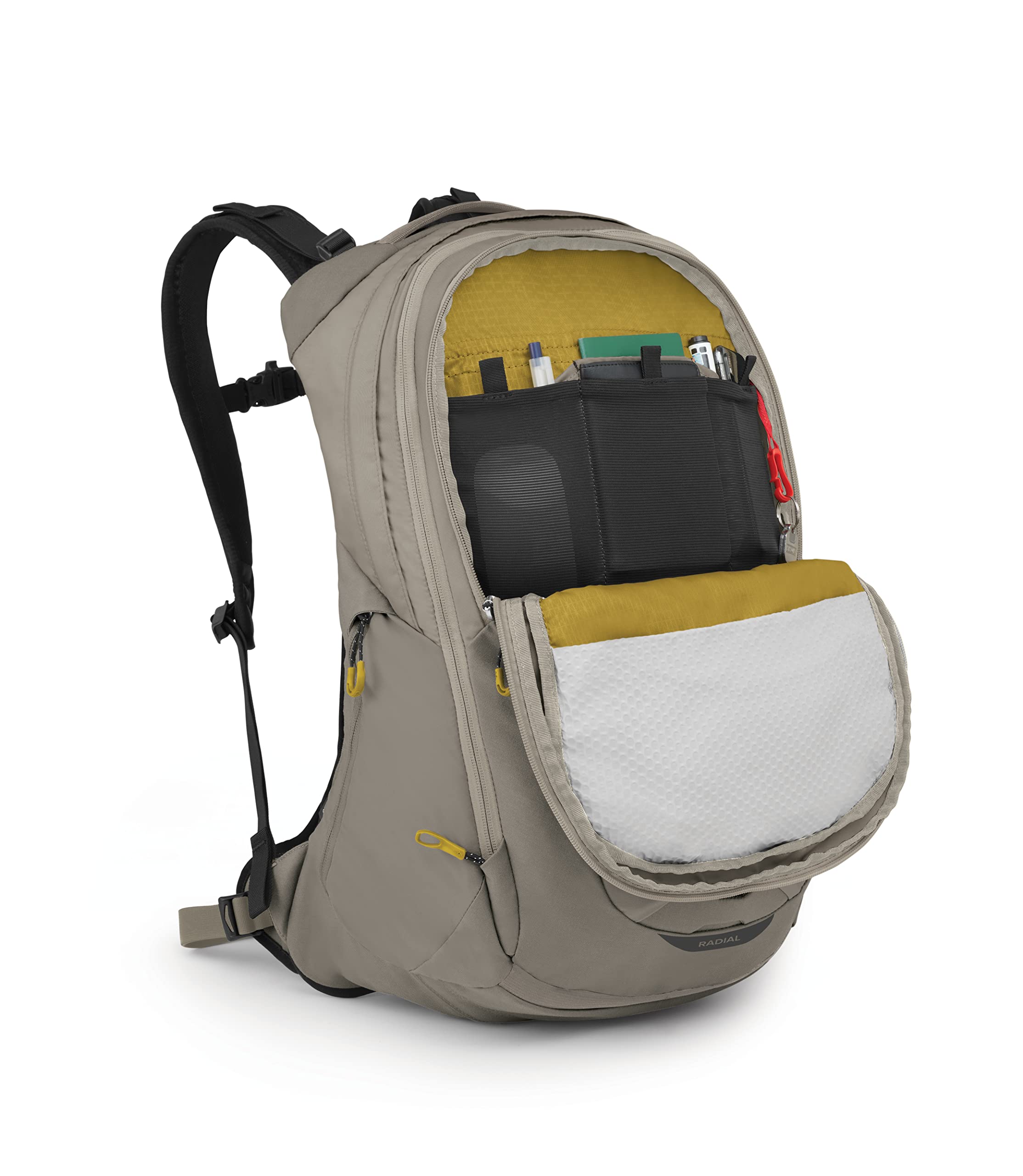 Osprey Radial Bike Commuter Laptop Backpack, Tan Concrete