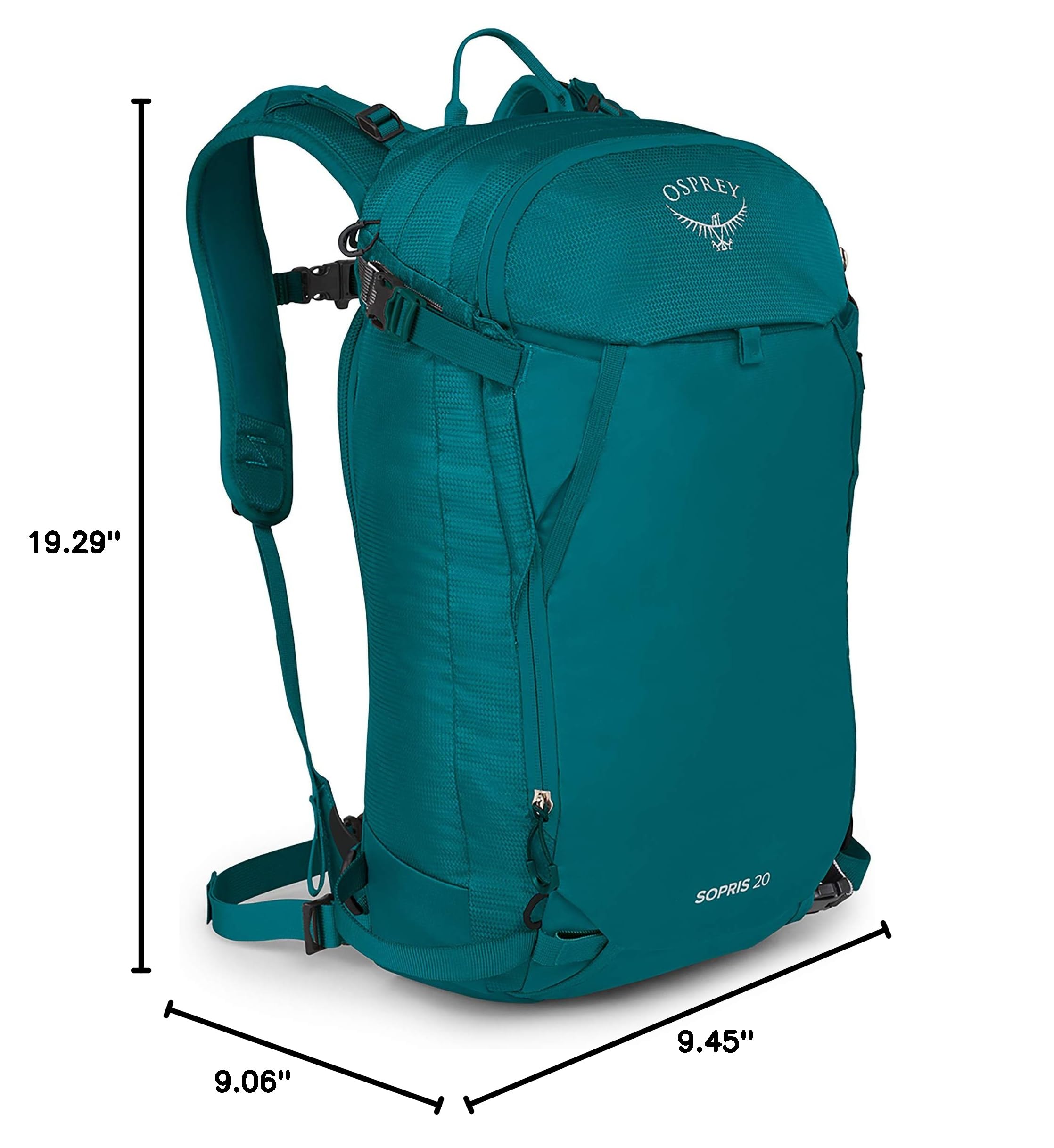 Osprey Sopris 20 Women's Ski Backpack, Verdigris Green, One Size