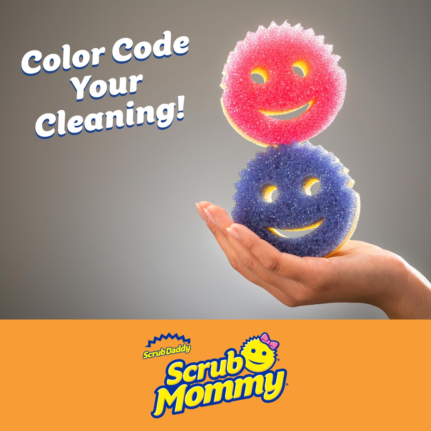 Scrub Daddy Scrub Mommy - Scratch-Free Multipurpose Dish Sponge - BPA Free & Made with Polymer Foam - Stain, Mold & Odor Resistant Kitchen Sponge (3 Count)