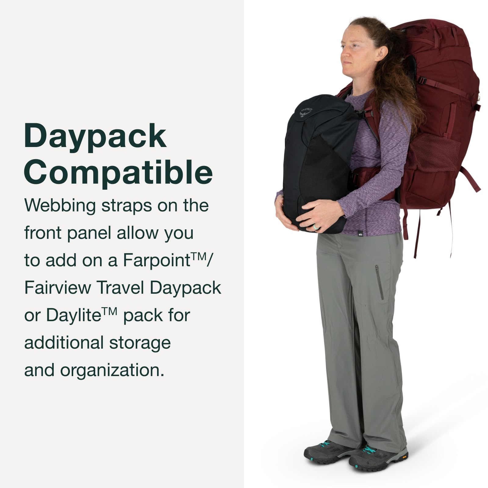 Osprey Fairview Trek 70 Women's Travel and Backpacking Backpack, Night Jungle Blue