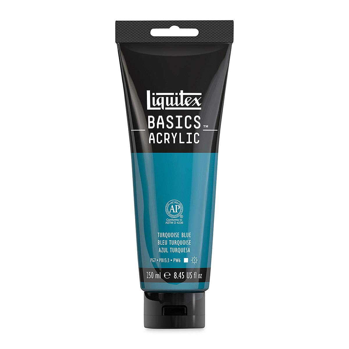 Liquitex BASICS Acrylic Paint, 250ml (8.5-oz) Tube, Turquoise Blue