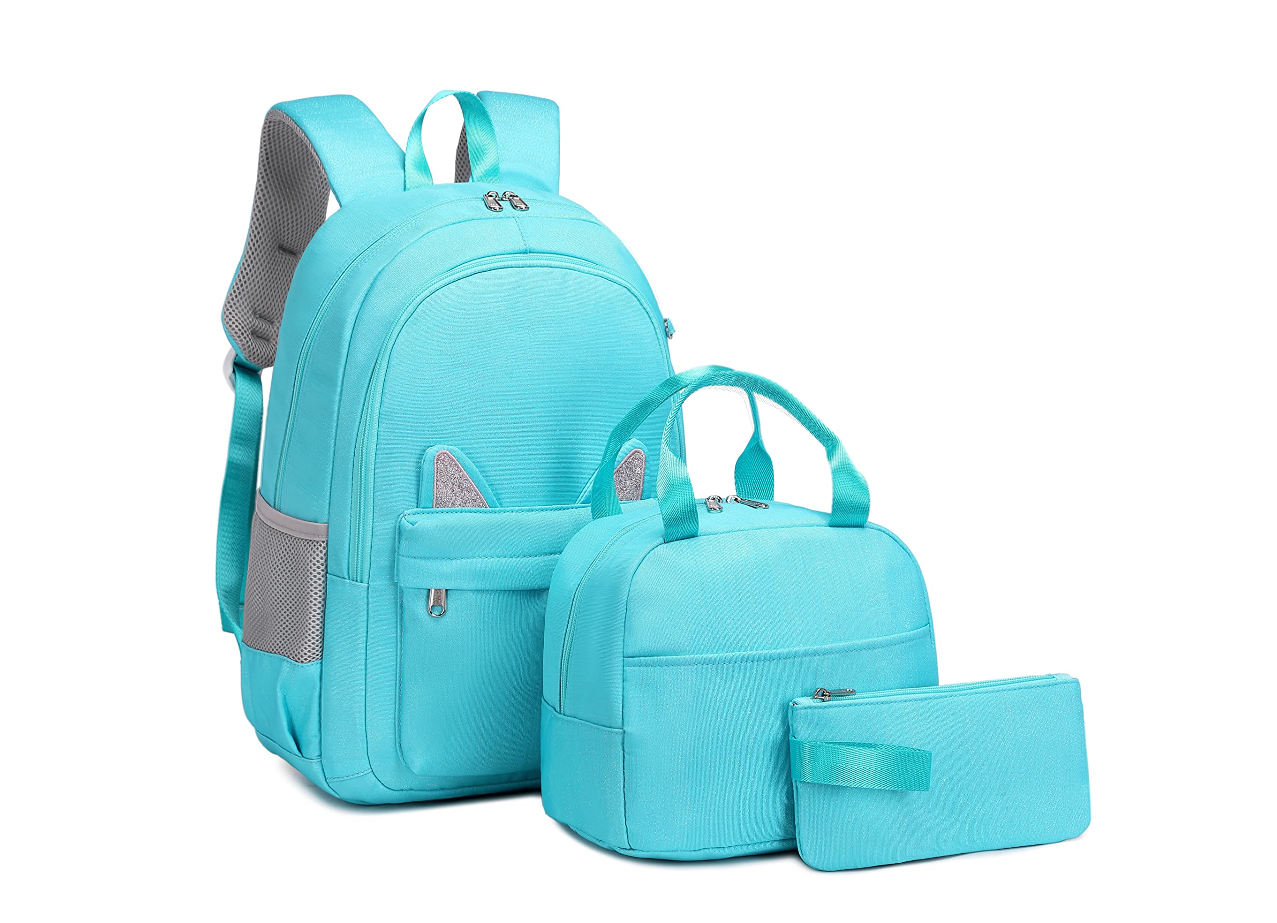 Wadirum Cute School Backpack Set for Teen Girls Fashion School Bookbag Set Blue