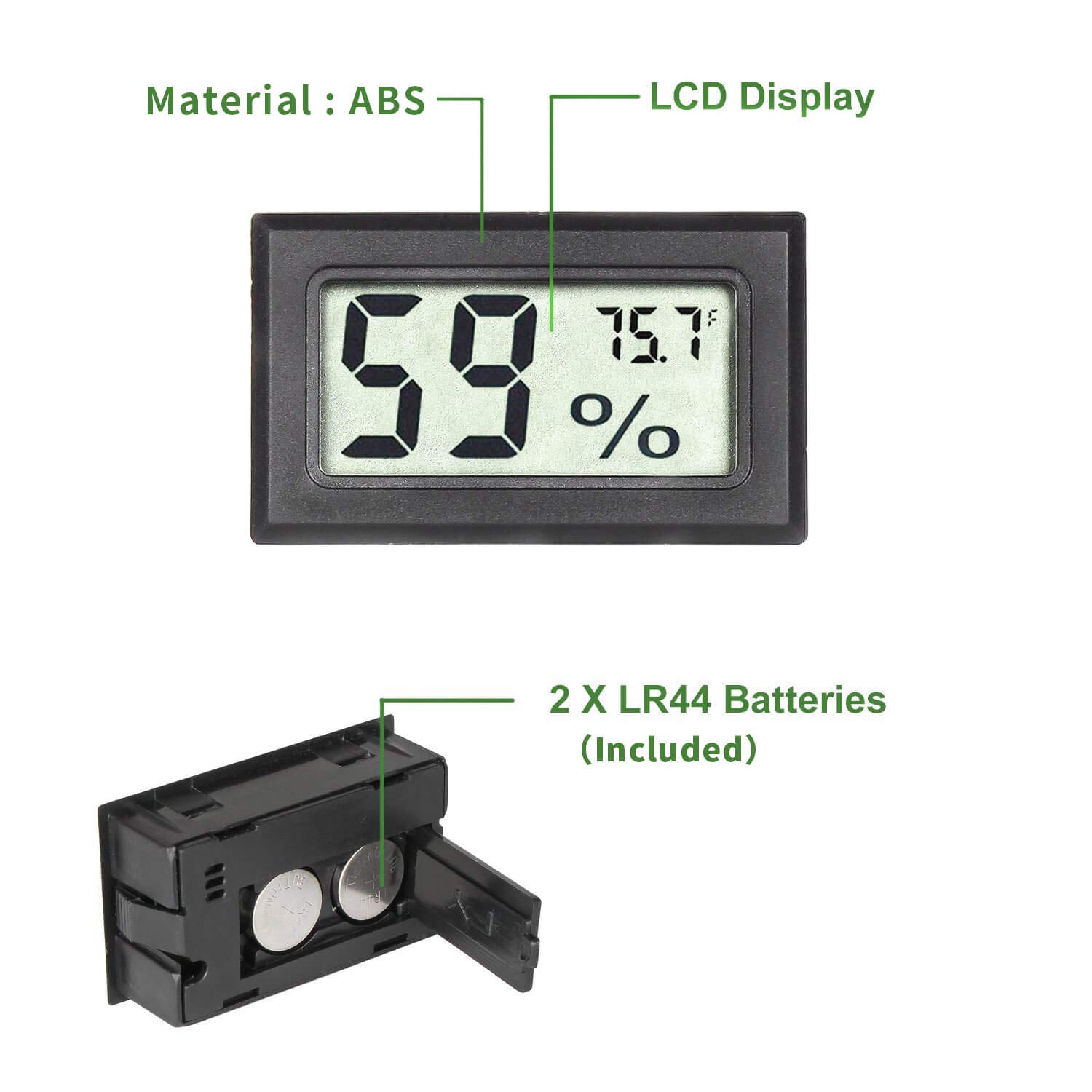 Goabroa Mini Hygrometer Thermometer Digital Indoor Humidity Gauge Monitor with Temperature Meter Sensor Fahrenheit (β)