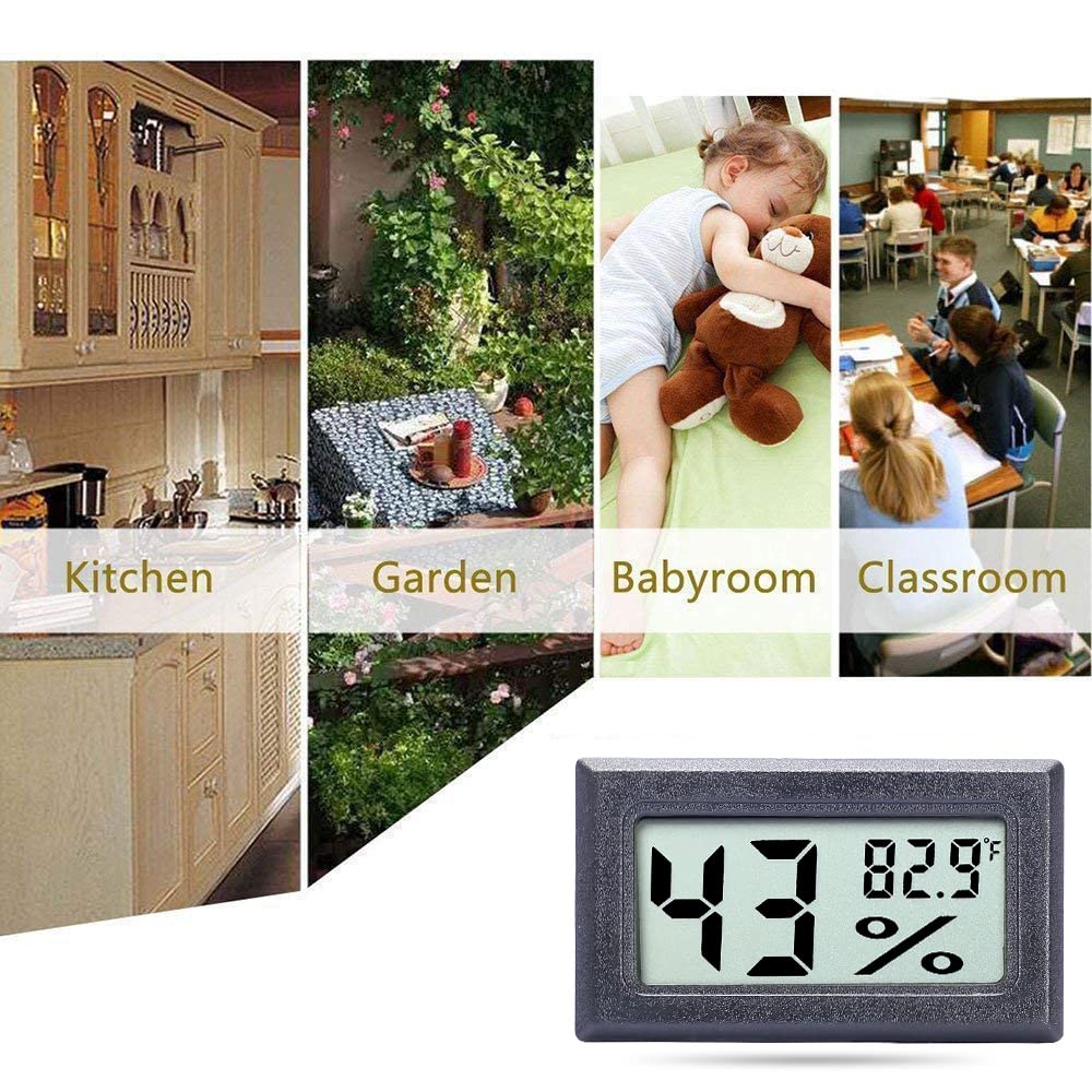 Goabroa Mini Hygrometer Thermometer Digital Indoor Humidity Gauge Monitor with Temperature Meter Sensor Fahrenheit (β)