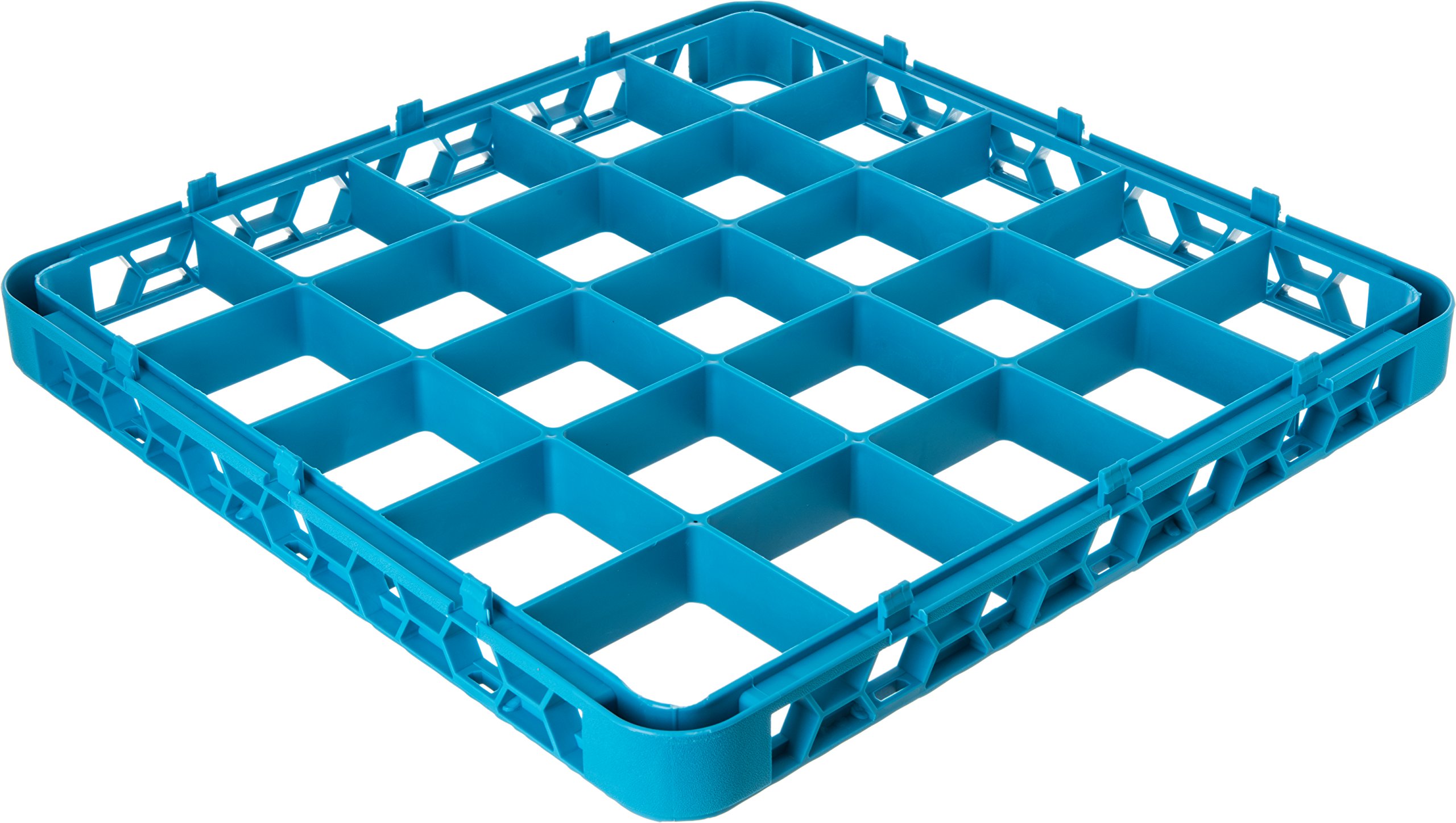 CFS RE2514 OptiClean 25 Compartment Cup Rack Extender, 3-1/2" Compartments, Blue (Pack of 6)
