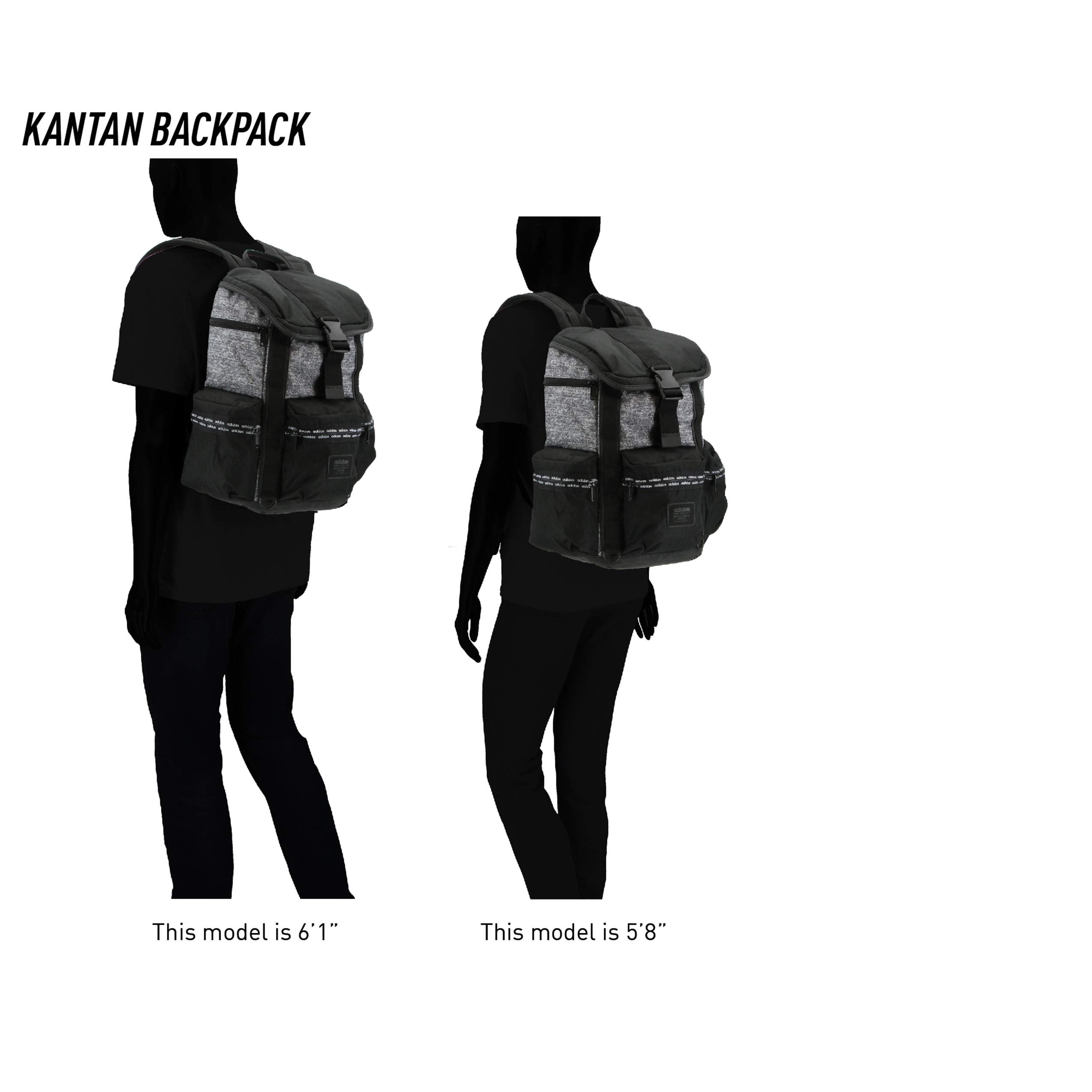 adidas Kantan Backpack, Jersey Onix Grey/Black, One Size