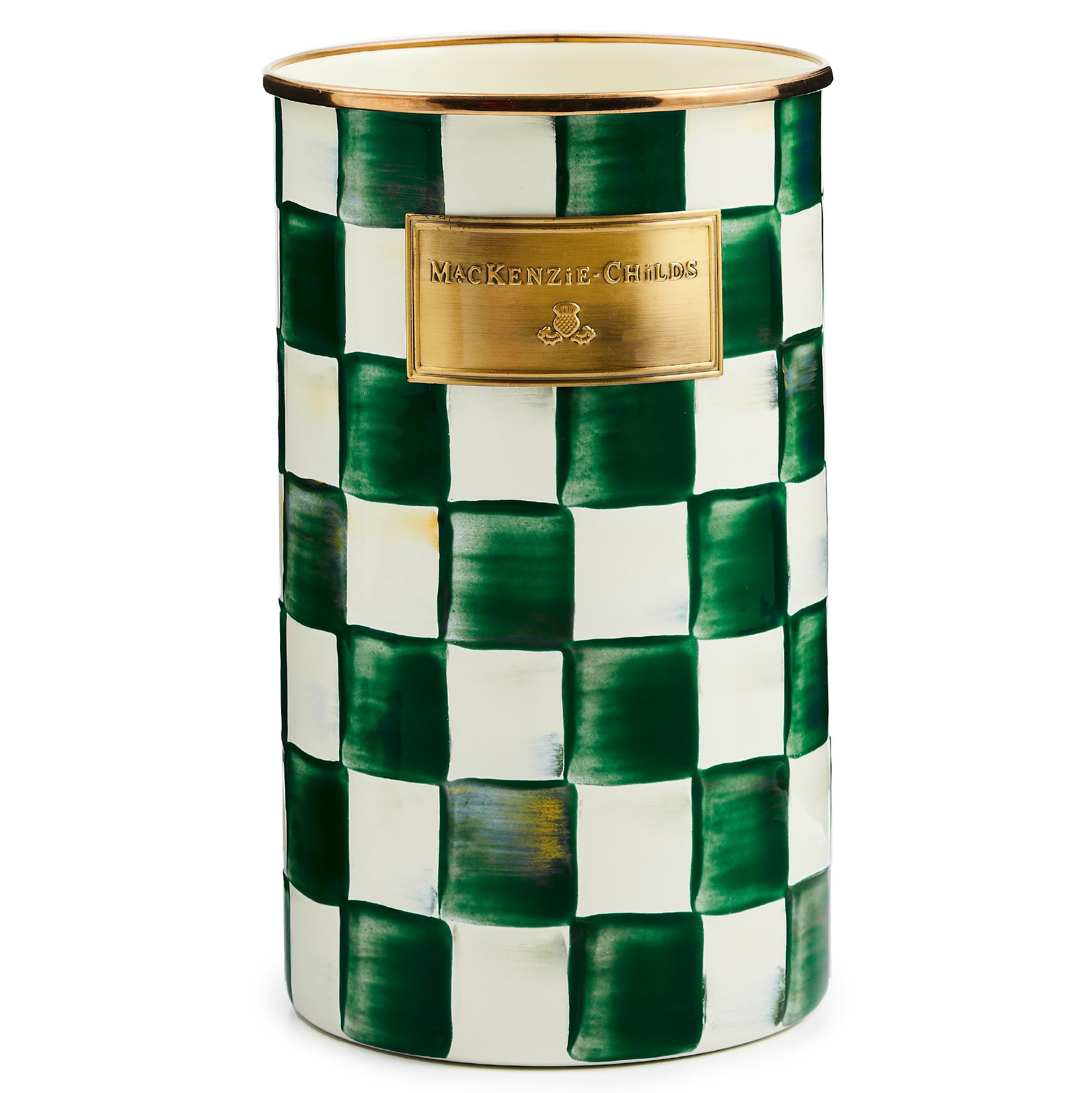 MacKenzie-Childs Flower Market Enamel Utensil Holder, Cute Holder for Utensils, Black