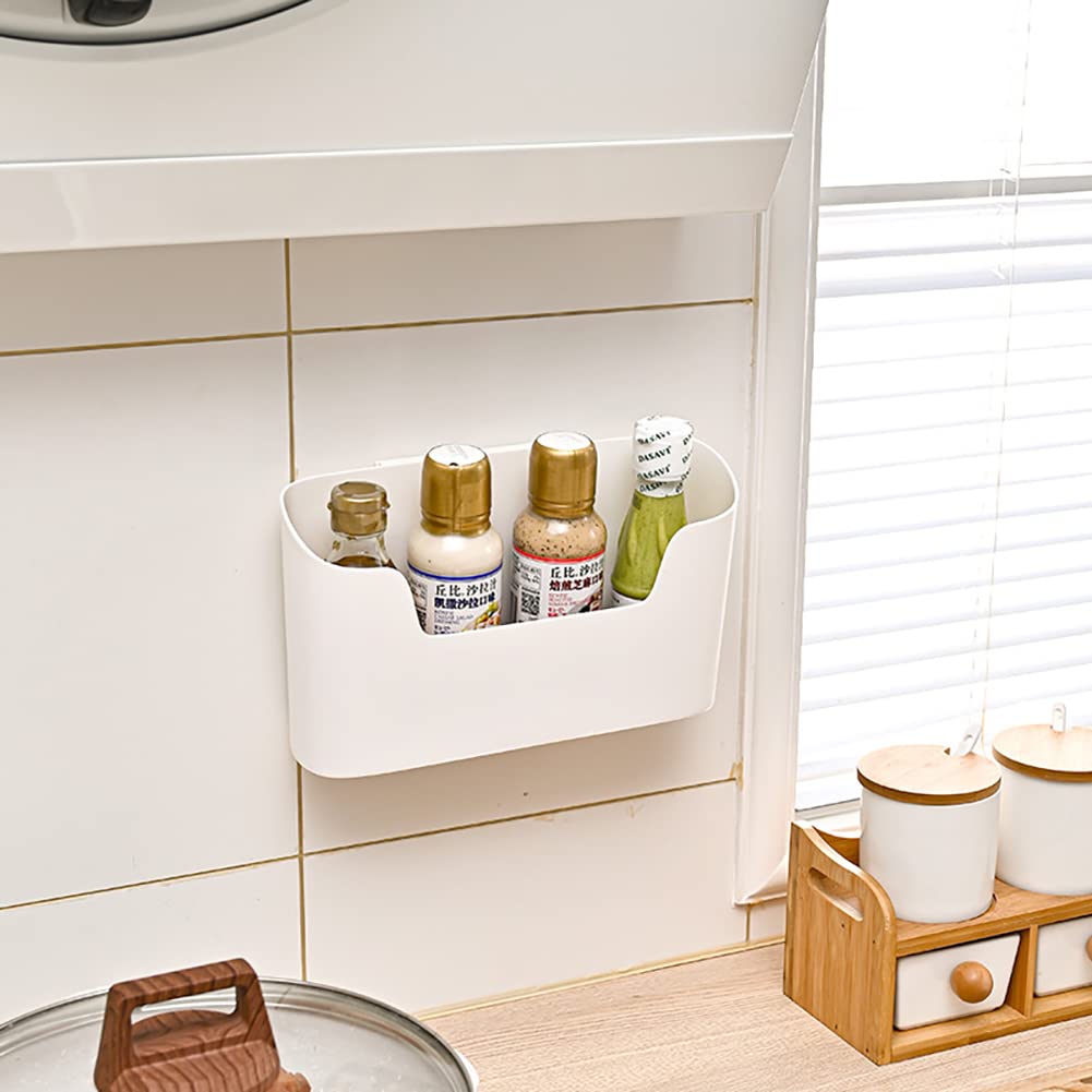 ICCGBHGO Under Sink Organizer and Storage, Kitchen Bathroom Under Sink Cabinet Sliding Pull Out Storage Drawer Tray Caddy Organizer, Wall Mount Inside Cabinet Door Organizer Holder White (2PCS)