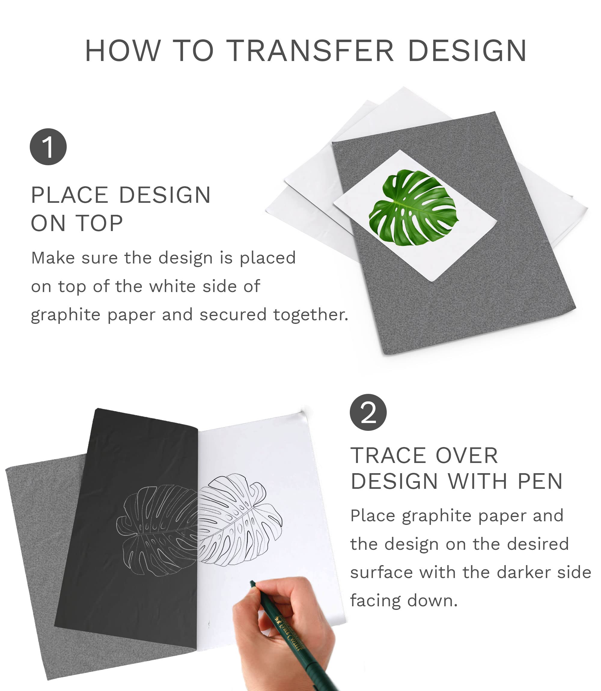 MyArtscape Graphite Transfer Paper - 9" x 13" - 25 Sheets - Waxed Carbon Paper for Tracing (Black)