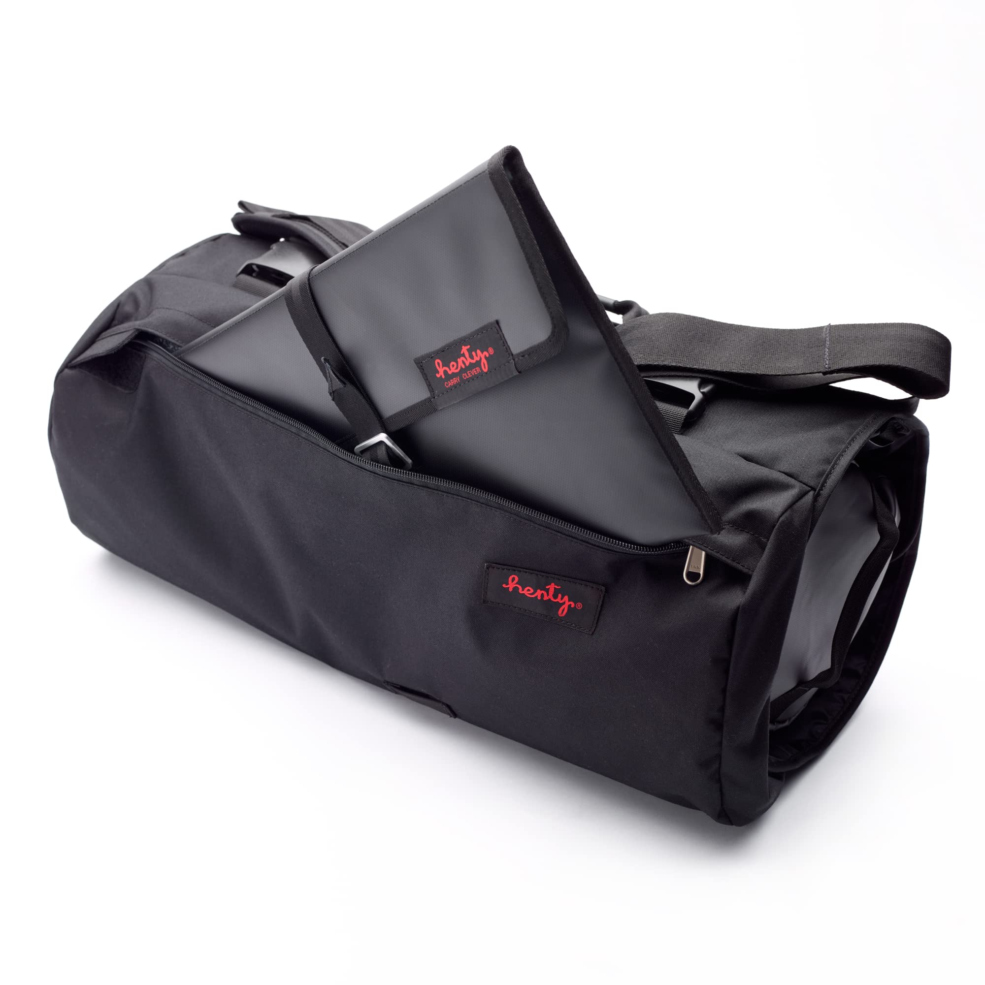 Henty Wingman Commuter Backpack - Convertible Carry-On Garment Bag for Men and Women, Travel Suitcase Dress Bag, 2 in 1 Luggage Carrier and a Backpack, Black