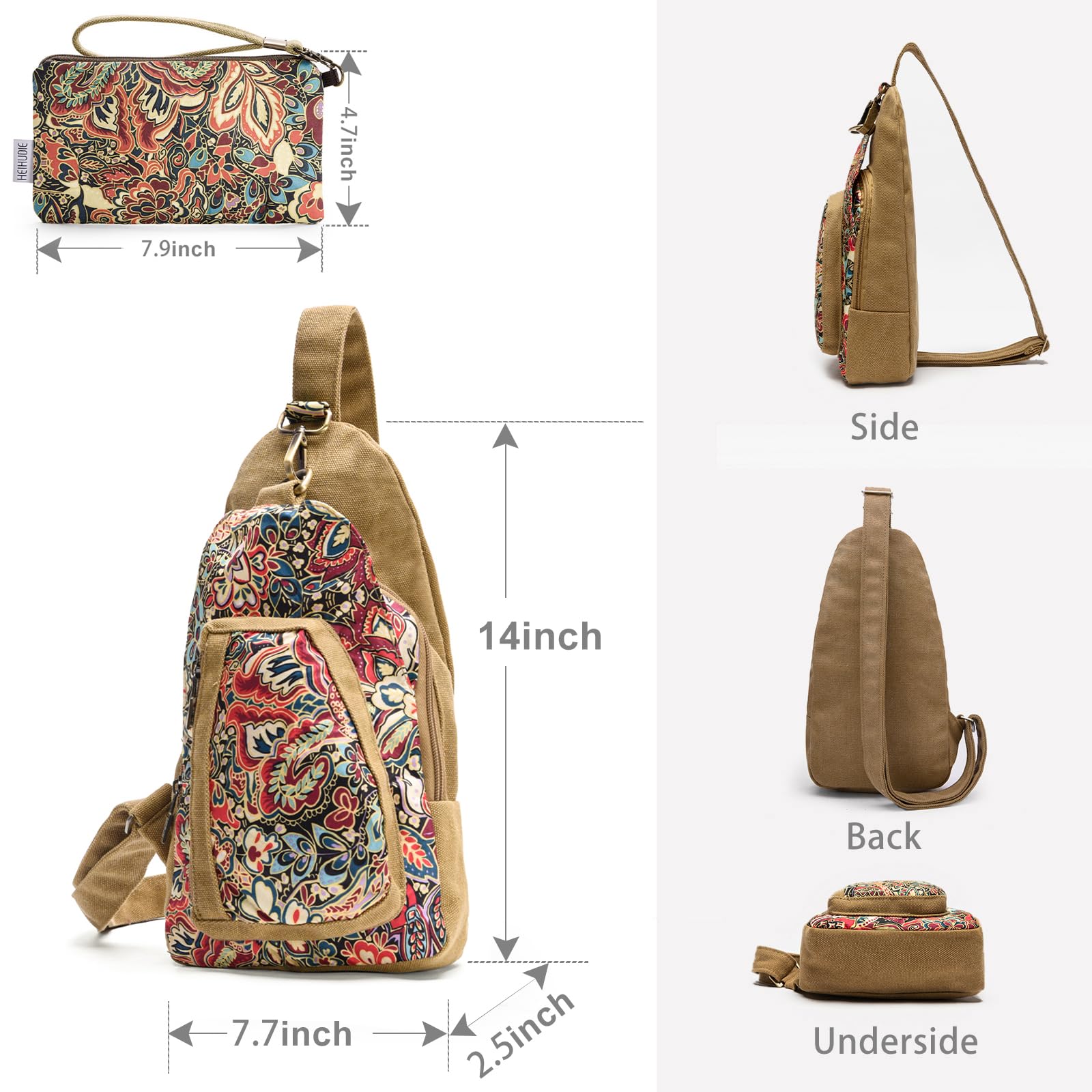 Black Butterfly Premium Chest Bag for Women Crossbody Small, Chest Pack for Fashion and Light (1037D-M)