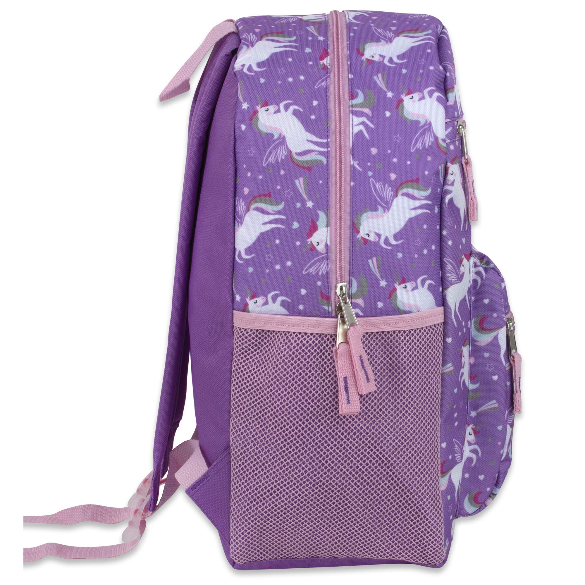 Girl's Backpack With Plush Applique And Multiple Pockets