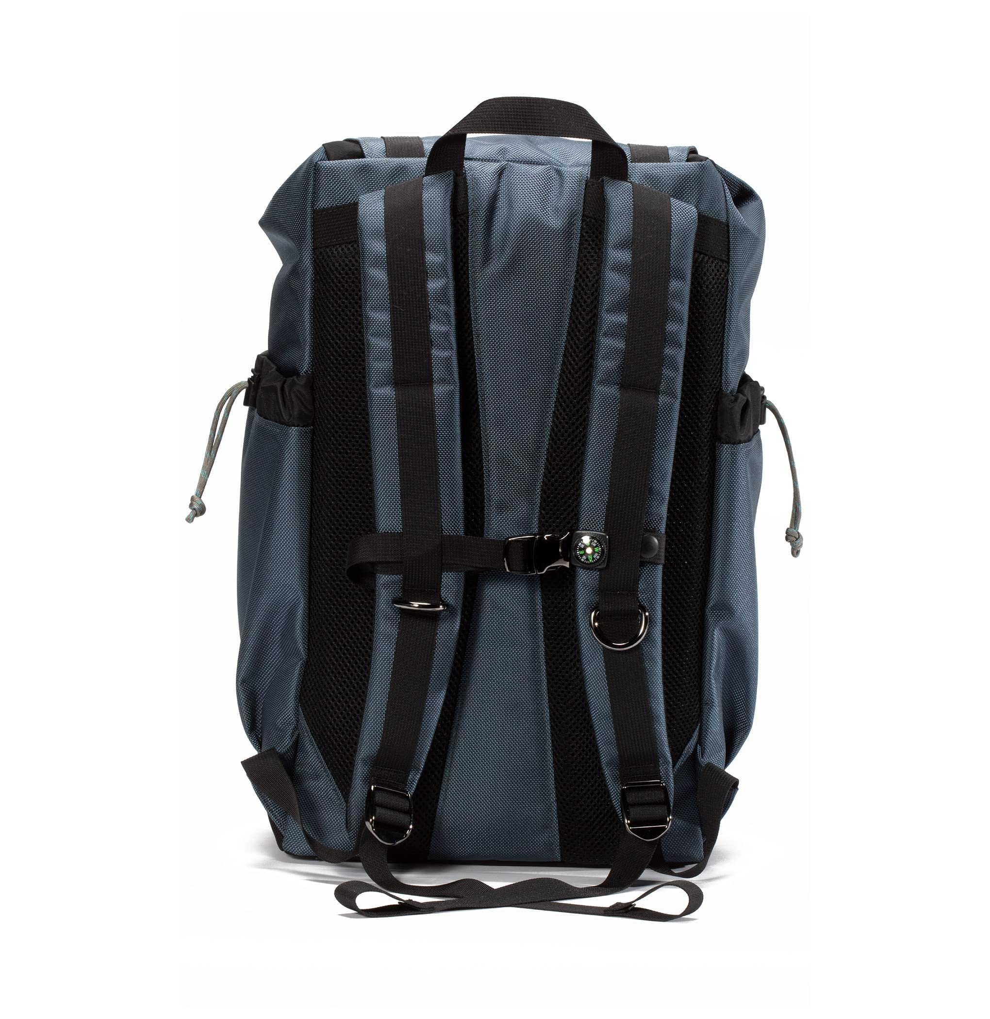 GOBI Getaway Men Woman Unisex Heavy Duty Hiking Travel Carry-On Laptop Backpack, Gunmetal Blue Color With Black Webbing