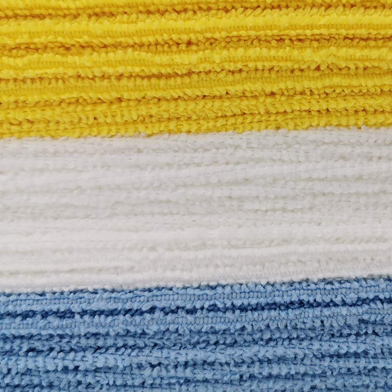 Amazon Basics Microfiber Cleaning Cloths, Non-Abrasive, Reusable and Washable - Pack of 24, 12 x16-Inch, Blue, White and Yellow
