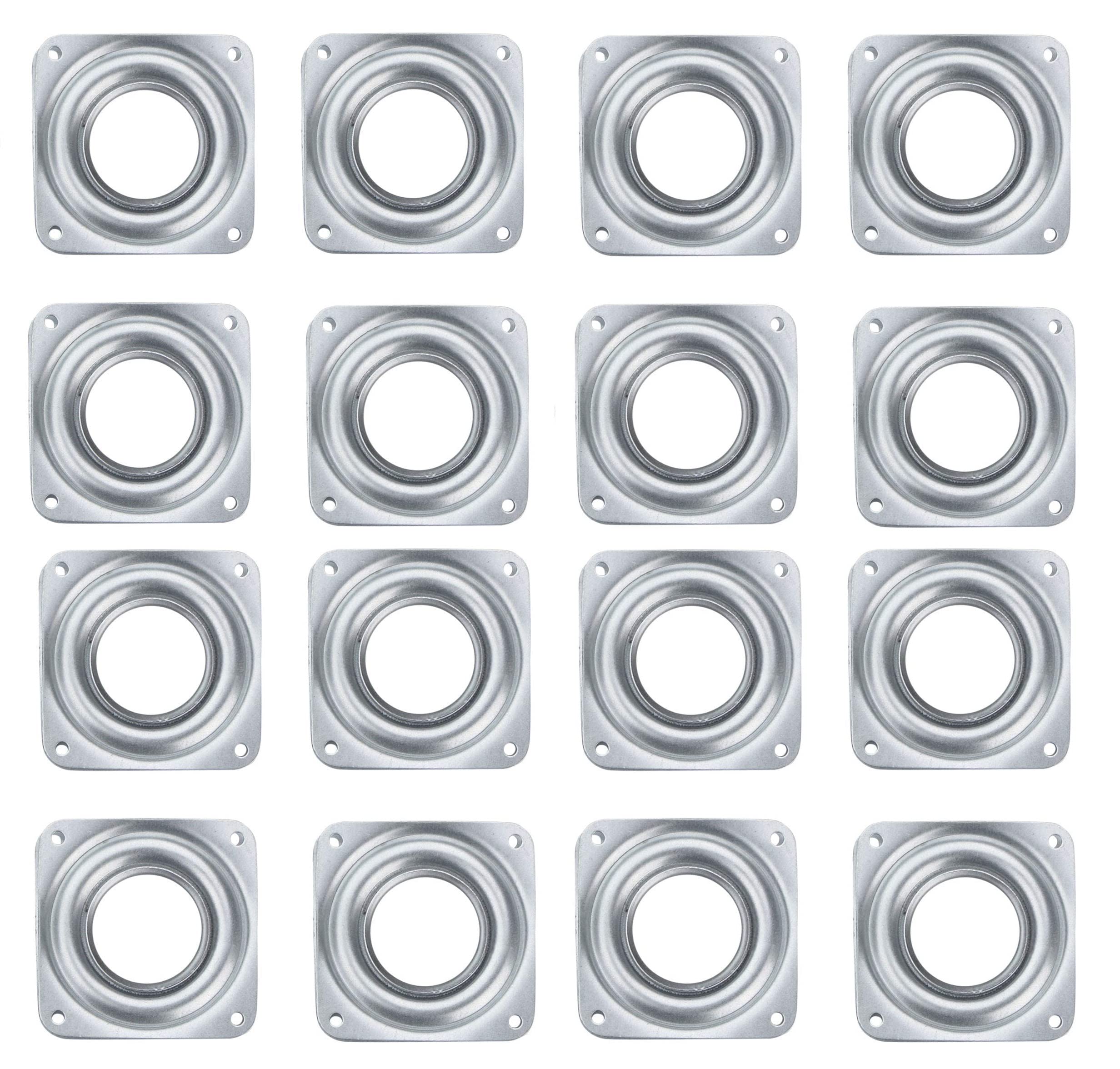 Dailydanny Heavy Duty Square Lazy Susan Turntable Bearings Rotating Bearing Plate (4 inch, Silver)
