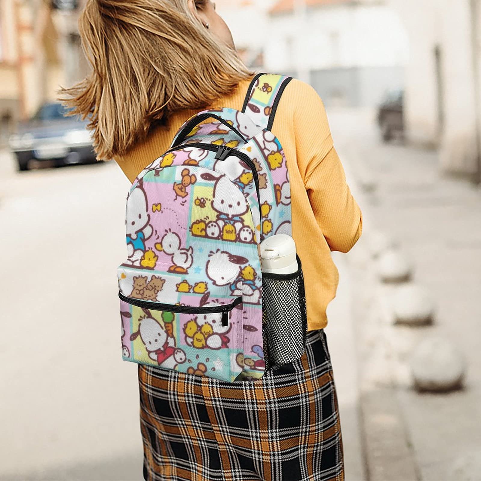 Poch-acco backpack schoolbag durable book bag suitable for men womenâhiking camping picnic