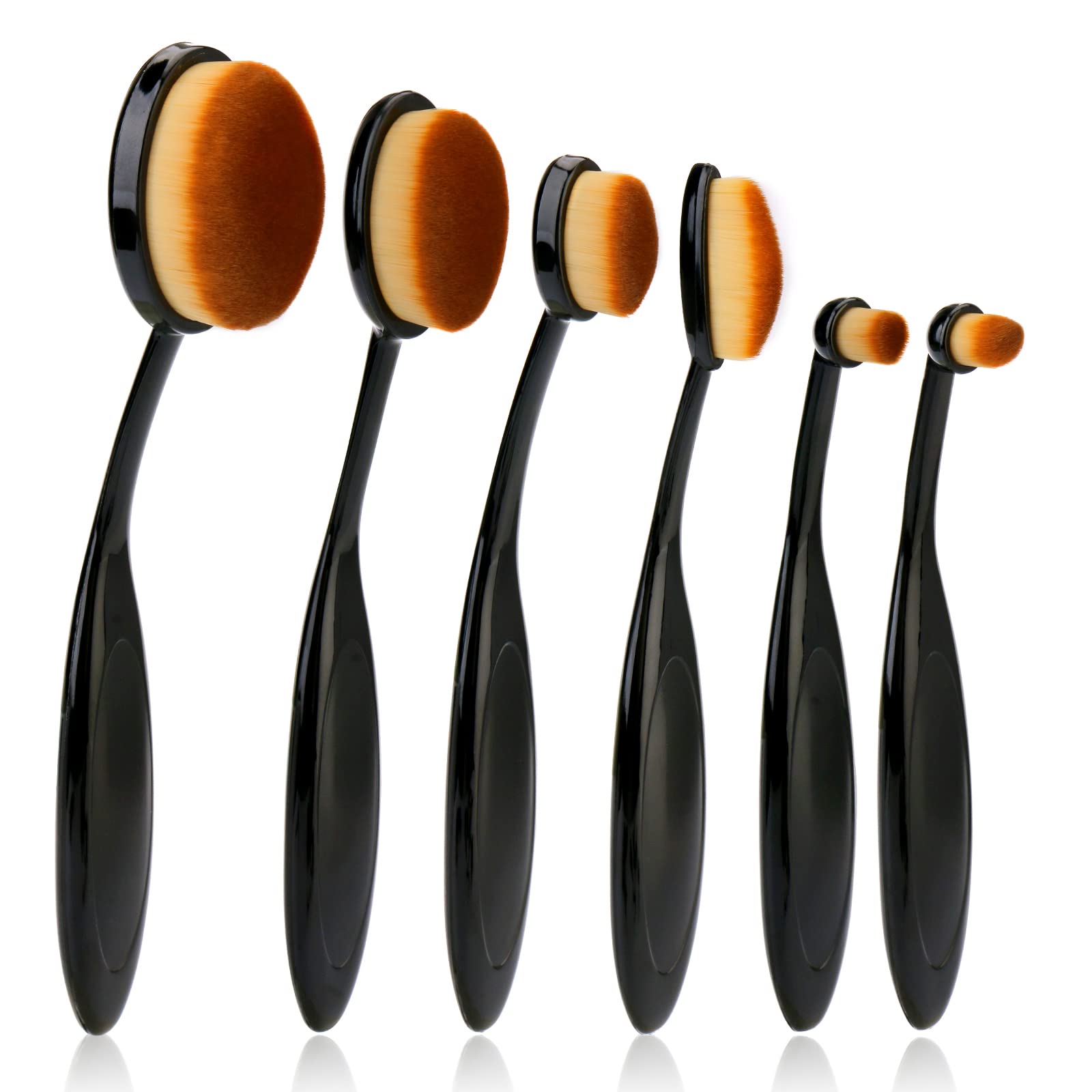 UNIMEIX 6 Pack Blending Brushes for Card Making Crafting Ink Blender Brushes Set Tool Crafter Paper Background Brush for Makeup or Drawing (Brown)